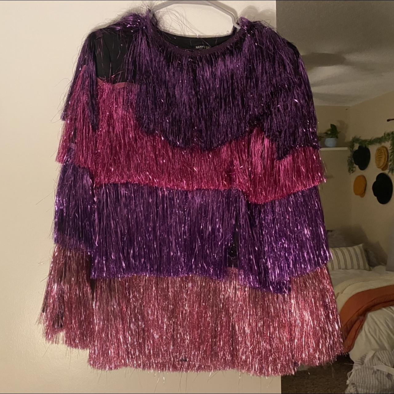 70s Tinsel Pink Party Jacket #Partyjacket #jacket... - Depop