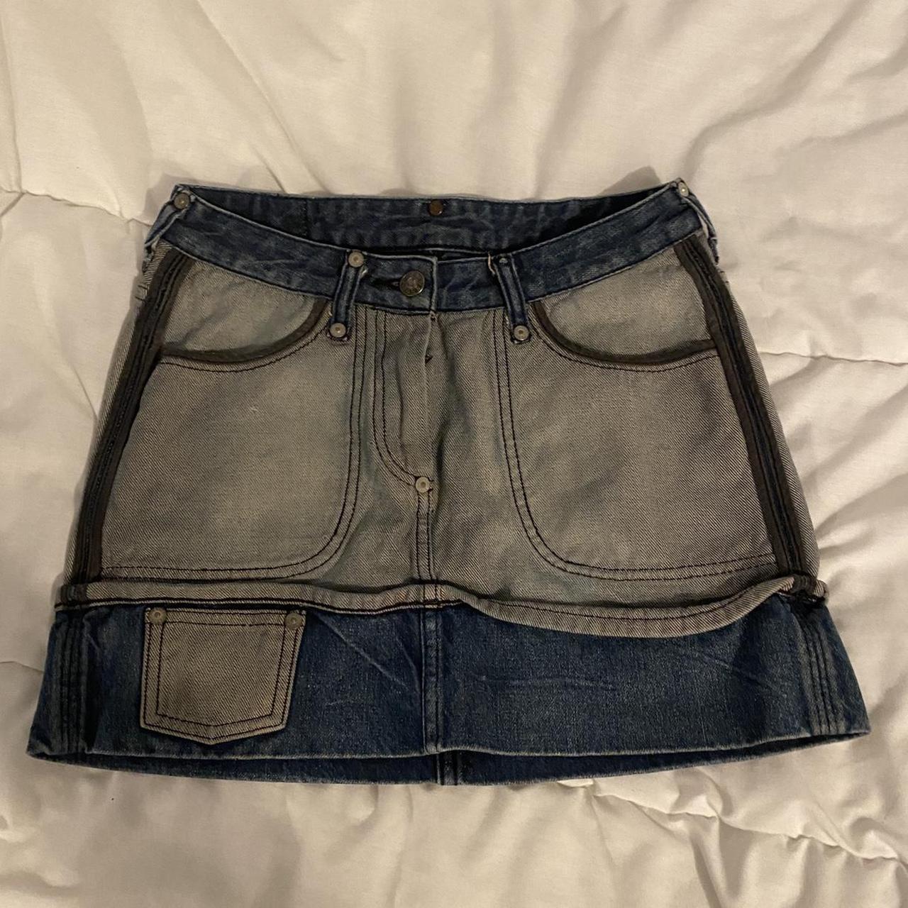 Vintage Deadstock Evisu Denim Mini Skirt 🌸 In Depop