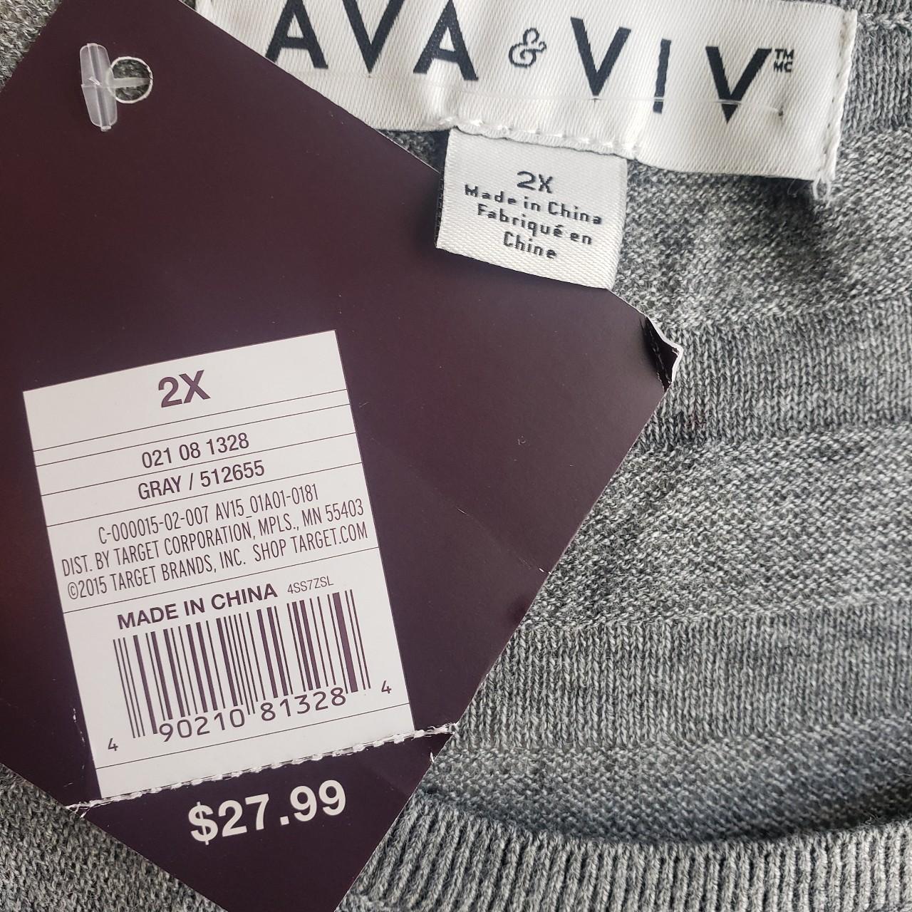 Lightweight gray Ava & Viv sweater. Zipper on each... - Depop