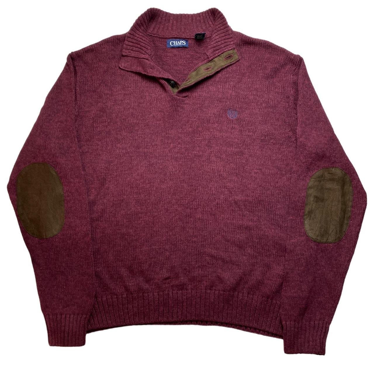 Chaps Burgundy Button-Up Jumper Size XL Men’s Pit... - Depop