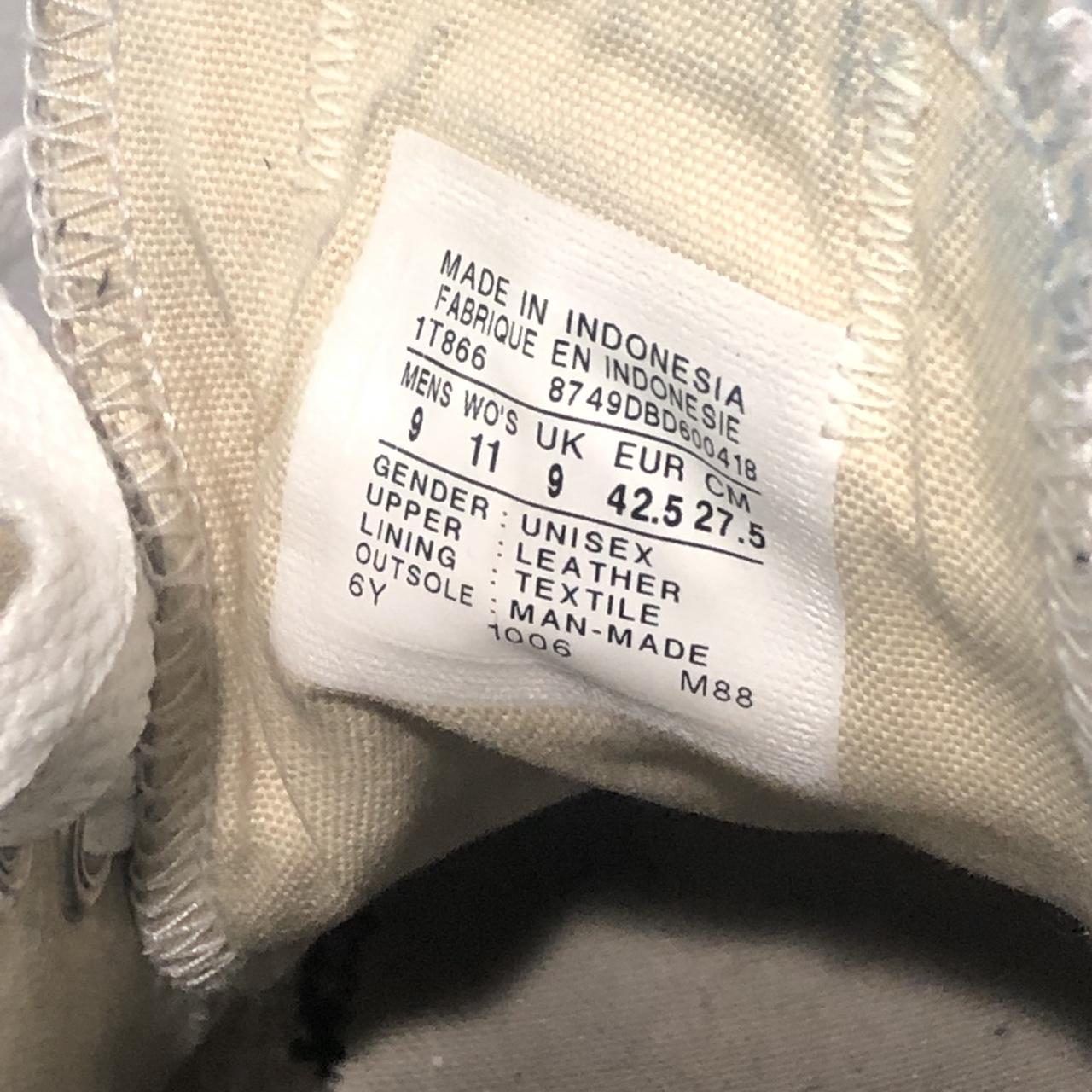 Converse leather white sneakers small scuff in one... - Depop