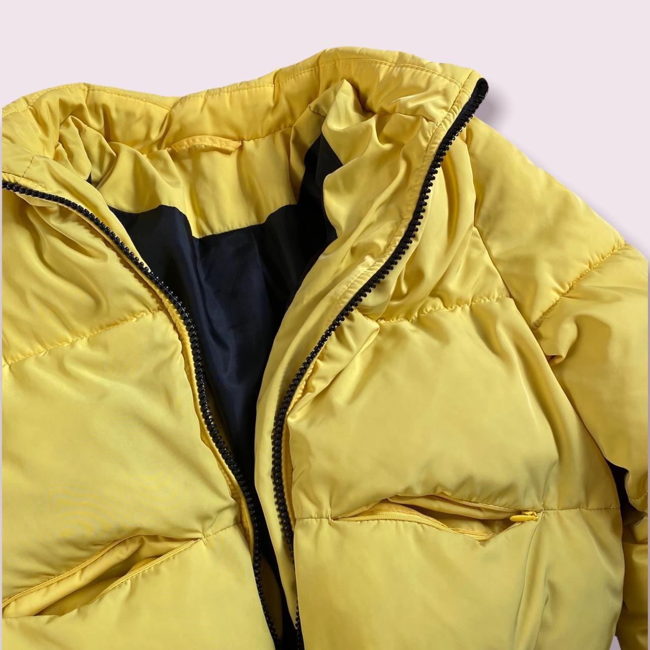 Yellow puffer Jacket 💛 Trendy, super warm Pockets... - Depop