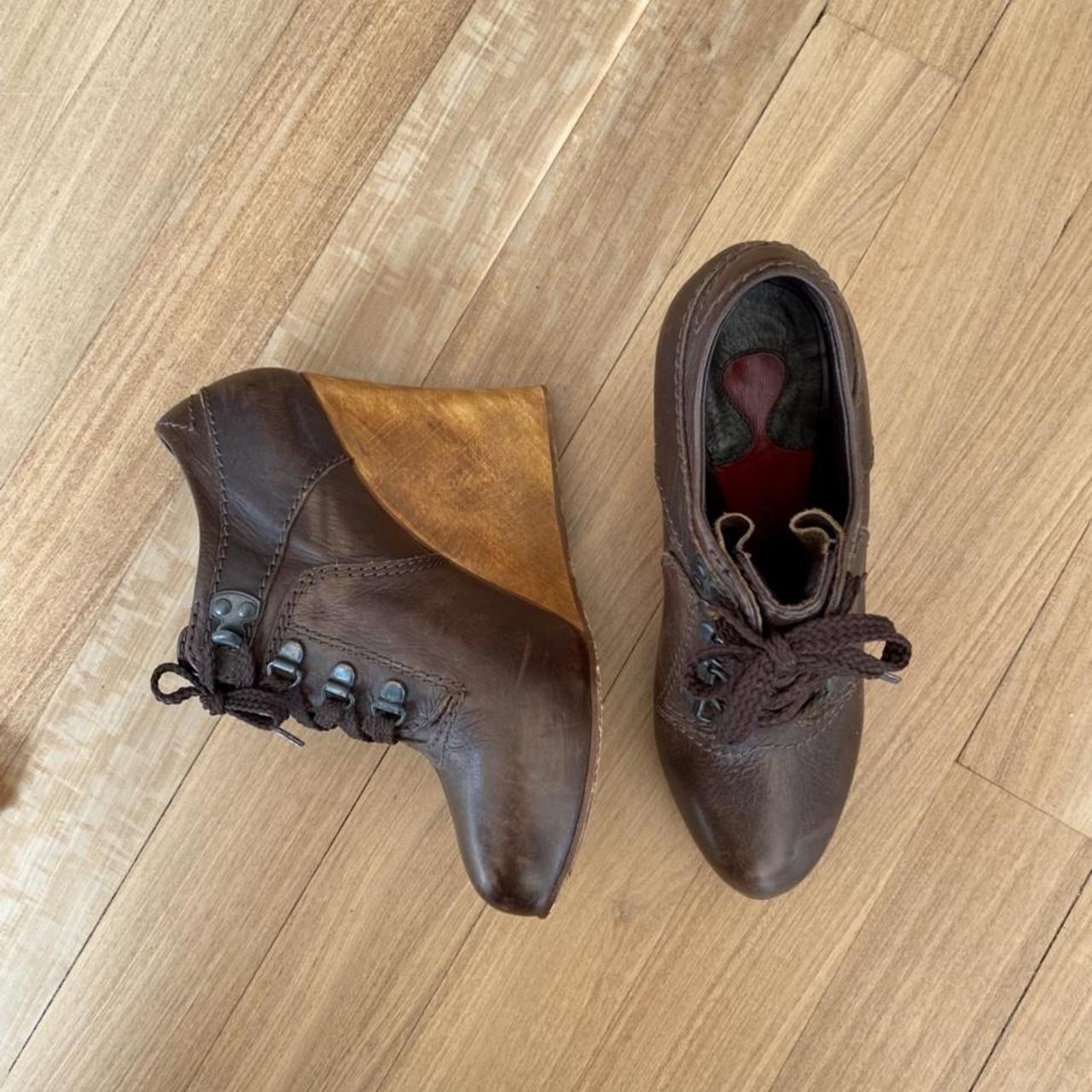 Vintage Chloé Silverado lace-up wedge boots from S/S... - Depop