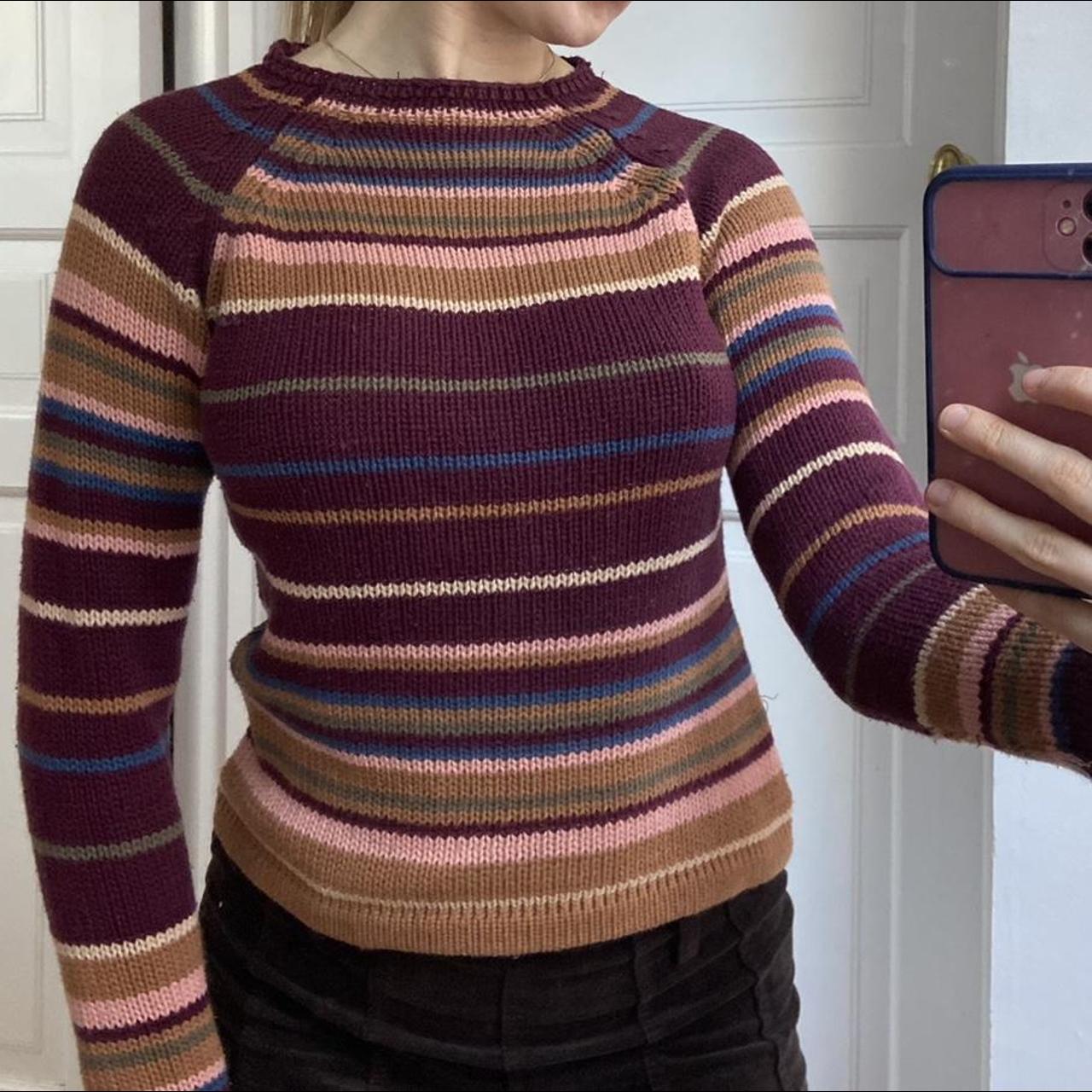 Cute! Stripey jumper- perfect fit. Shown on a... - Depop
