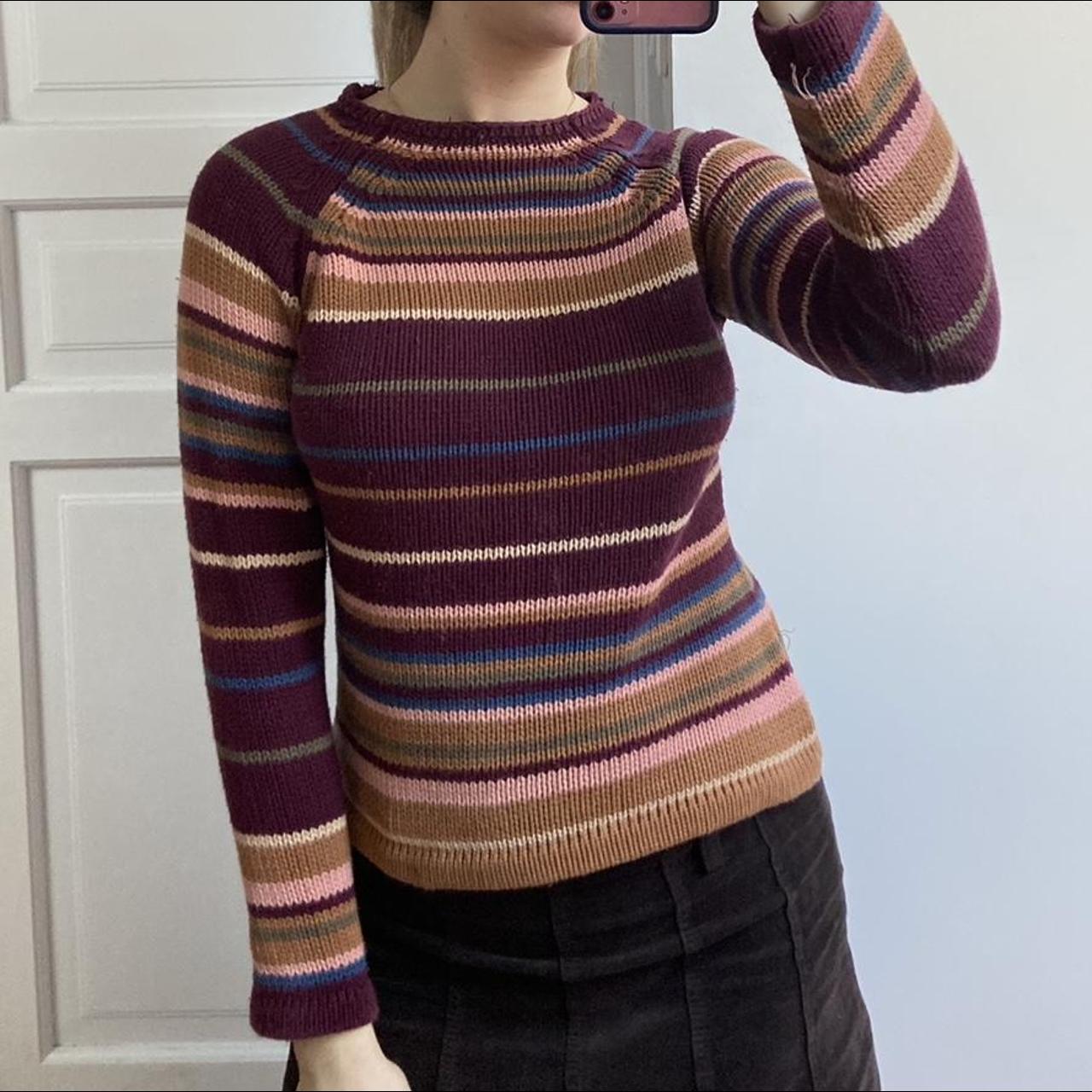 Cute! Stripey jumper- perfect fit. Shown on a... - Depop