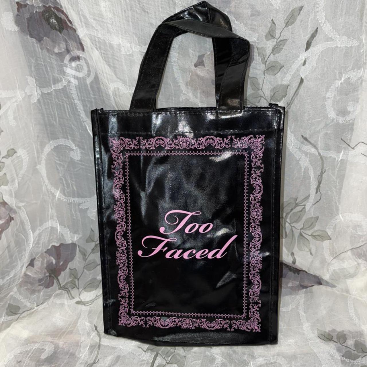 Too Faced Cosmetics Faux Leather Bag Measures About... - Depop