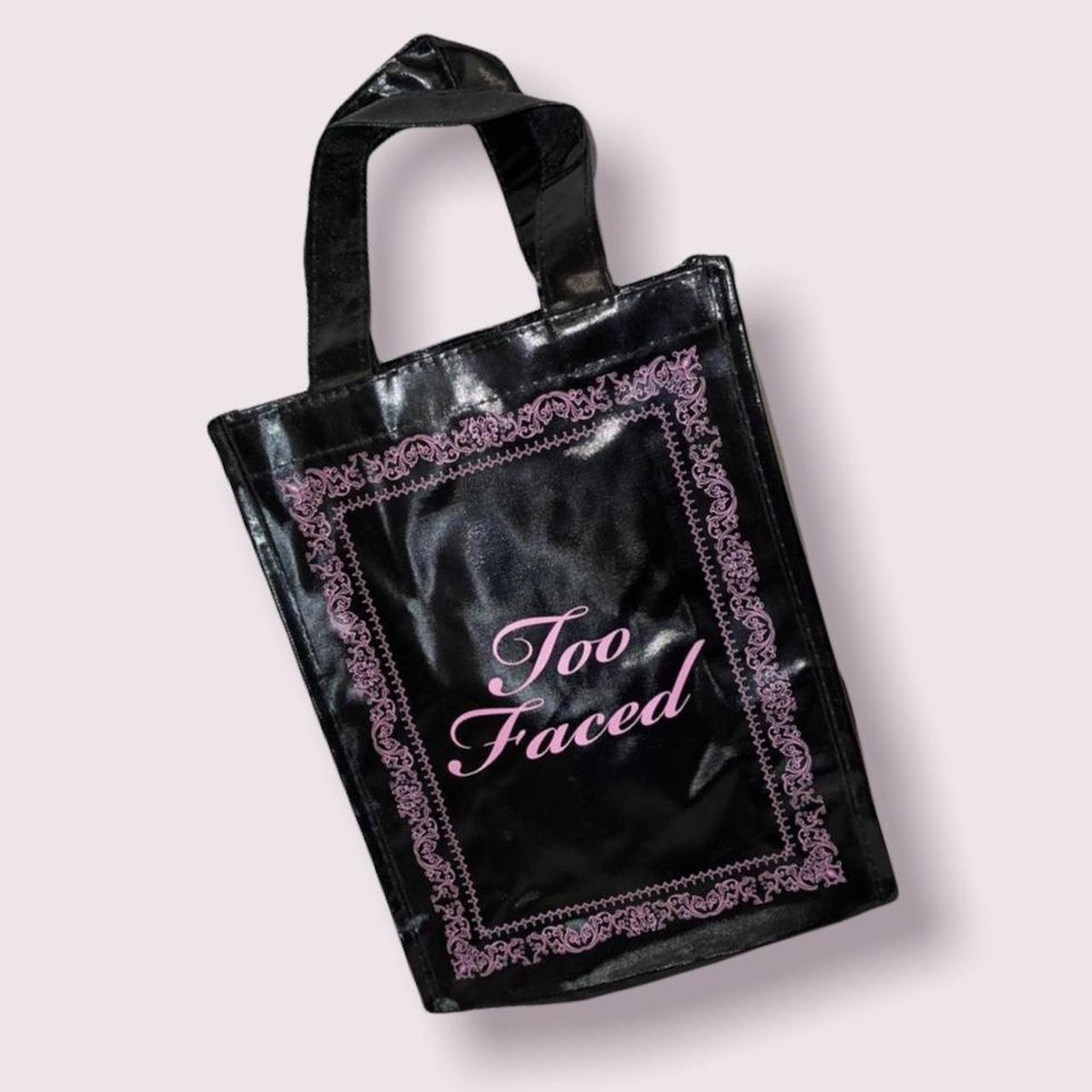 Too Faced Cosmetics Faux Leather Bag Measures About... - Depop