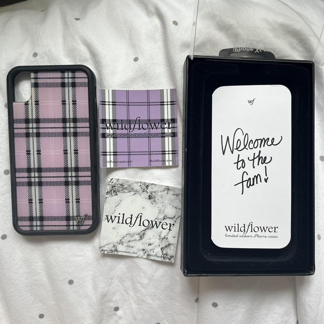 wildflower wf purple plaid iphone xr case comes w... - Depop
