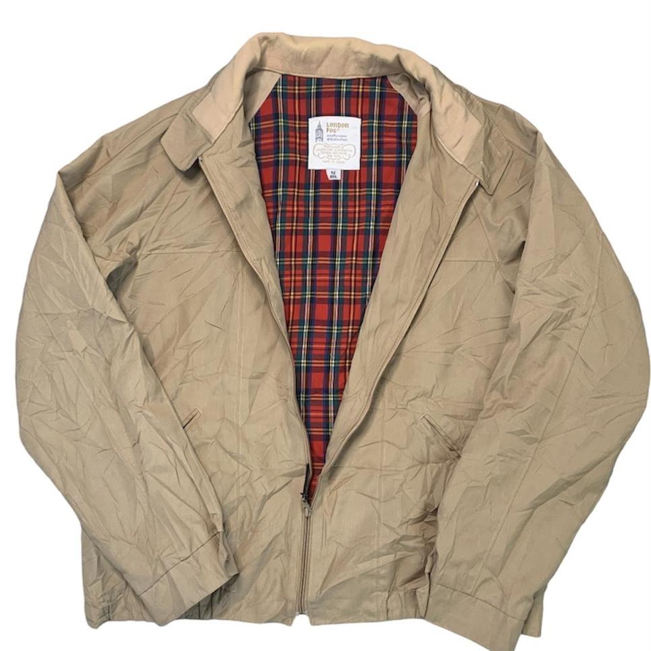 vintage london fog harrington jacket - beige jacket... - Depop