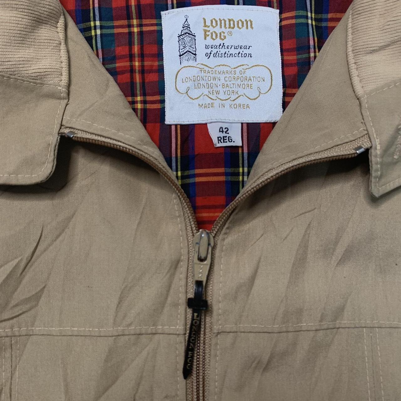 vintage london fog harrington jacket - beige jacket... - Depop