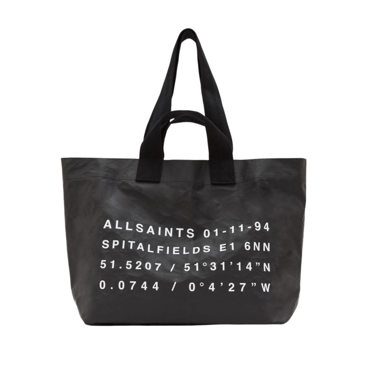 AllSaints Leather Lightweight Paper Tote Bag NWT -... - Depop