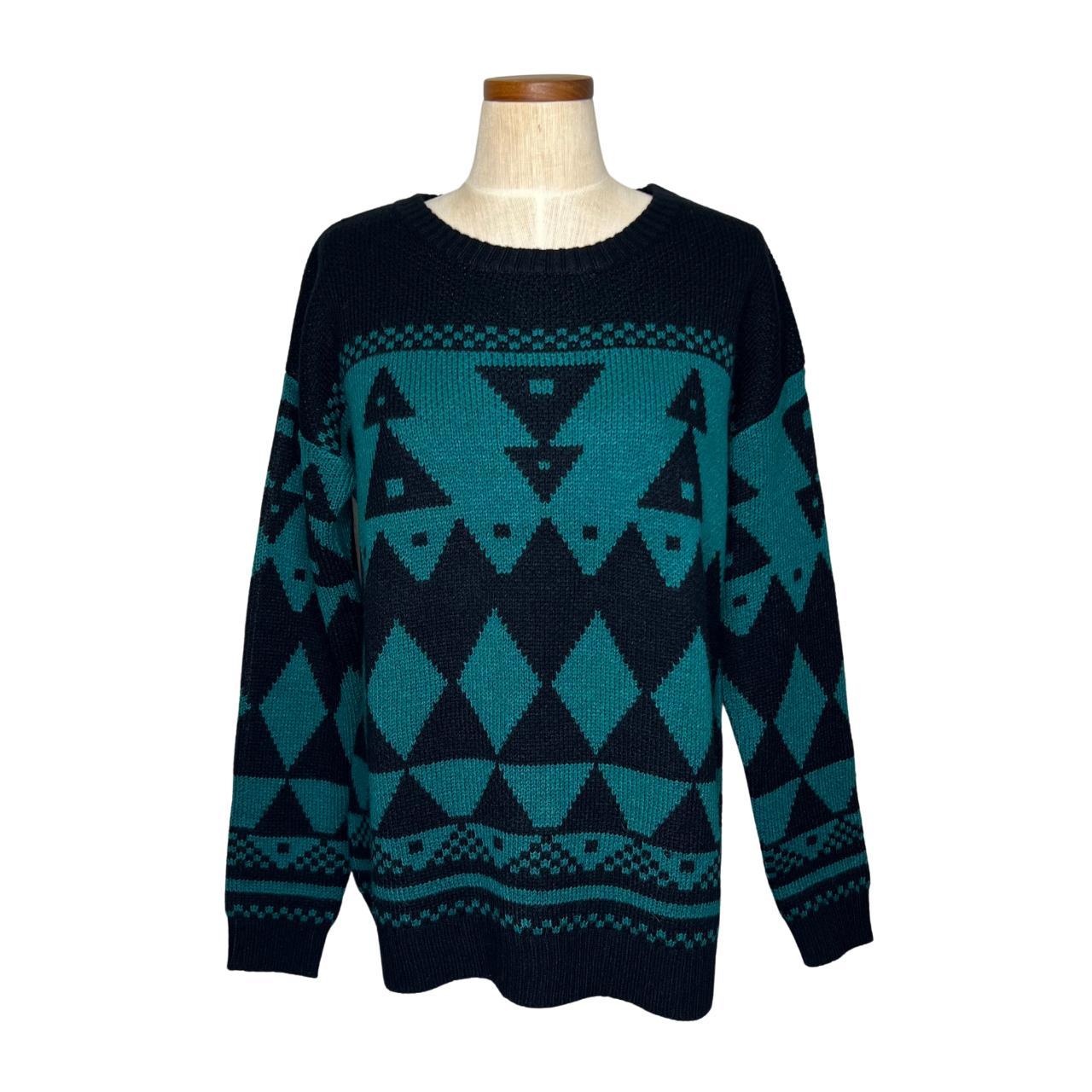 Geoprint Aztec Knit Sweater ️ Size: M (womens) ️... - Depop