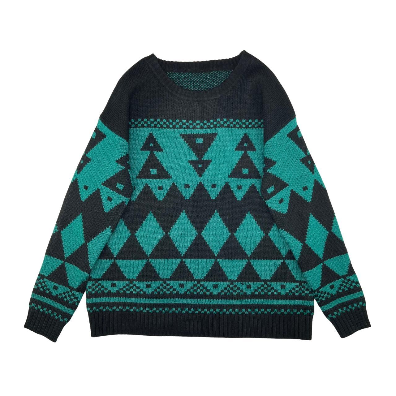 Geoprint Aztec Knit Sweater ️ Size: M (womens) ️... - Depop