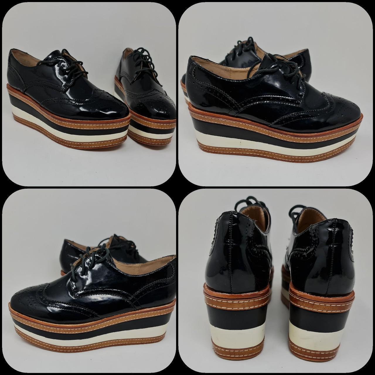 Women Wingtip Platform Brogue Creeper goth Lace Up... - Depop