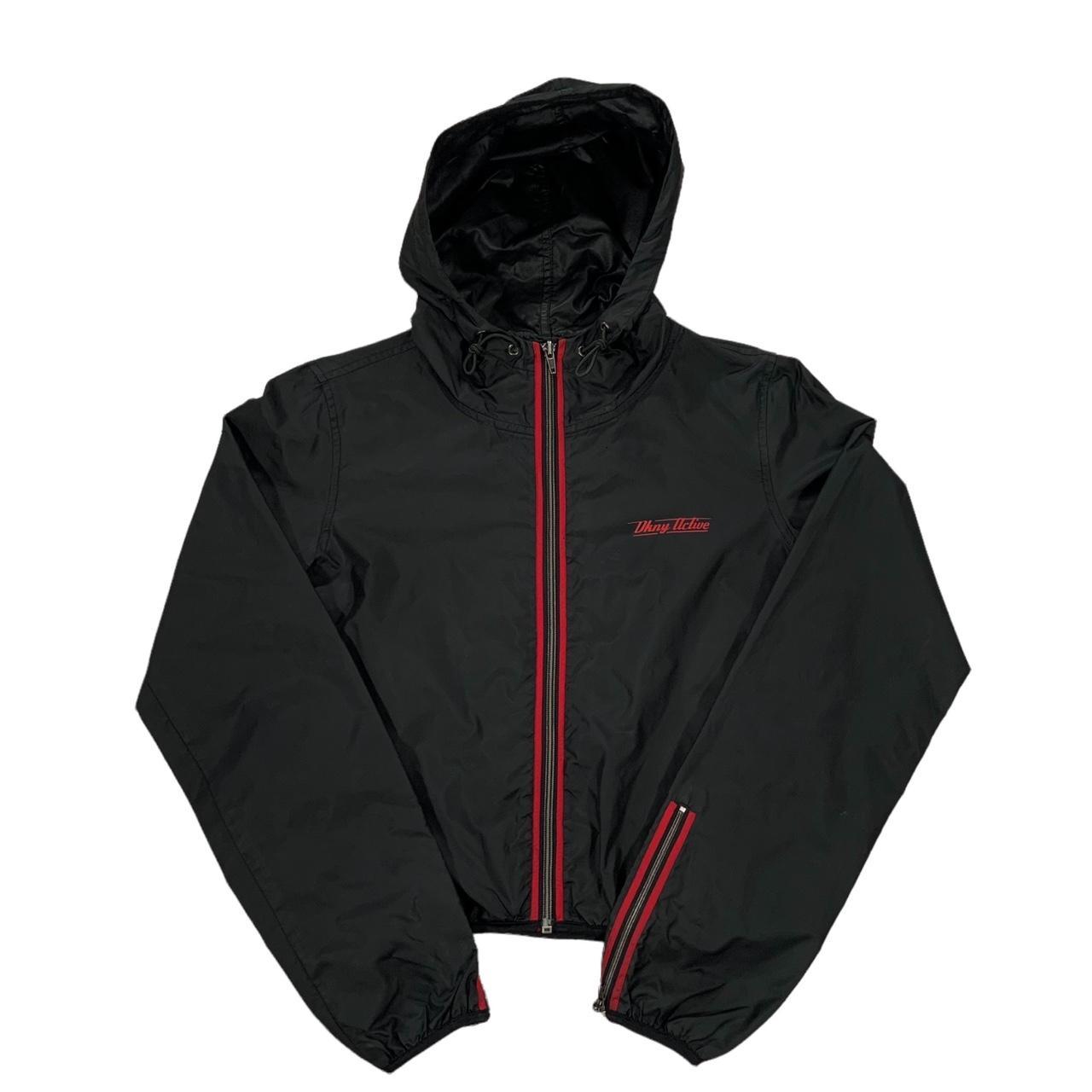 DKNY Red and Black Jacket | Depop