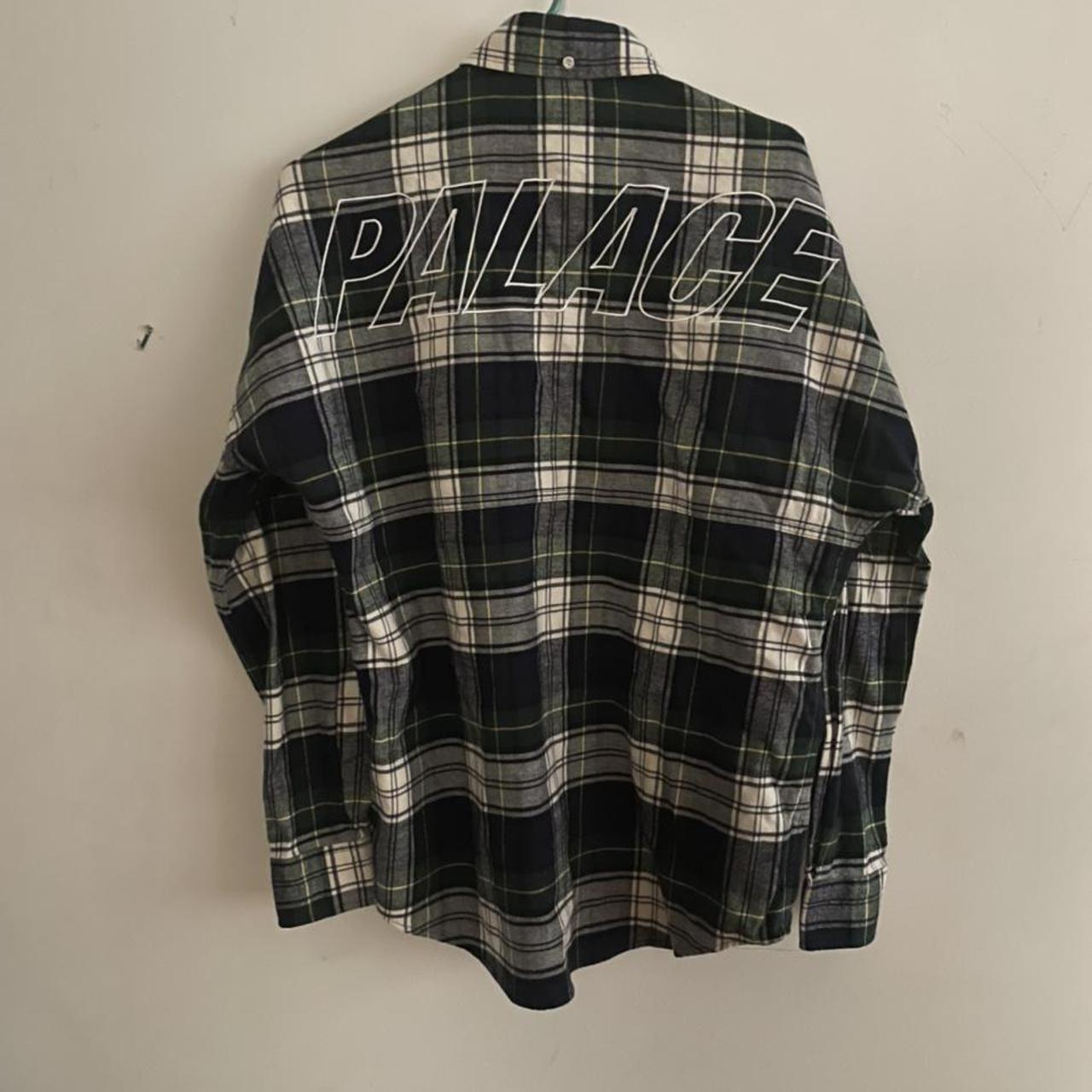 Palace plaid button down Size small good condition... - Depop