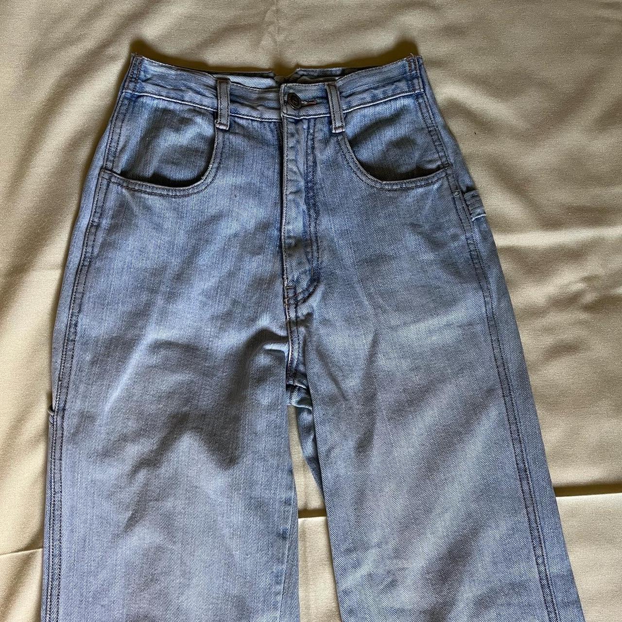 conshing carpenter-style vintage jeans, with a... - Depop