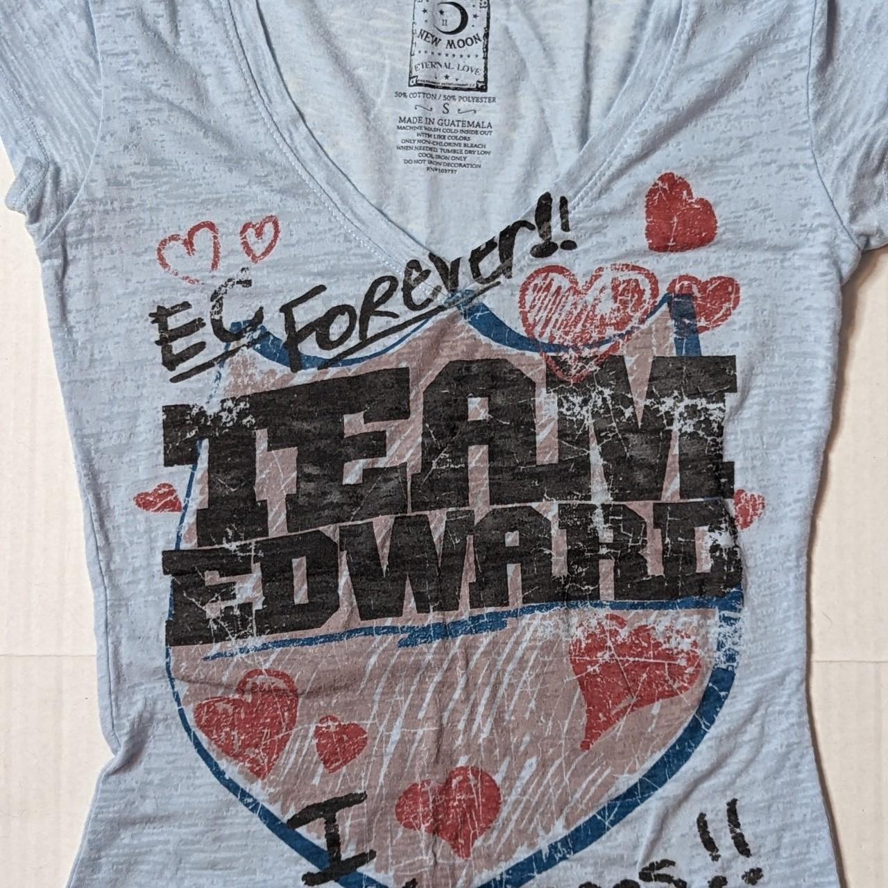 Team Edward shirt Size small Pastel blue I heart... - Depop