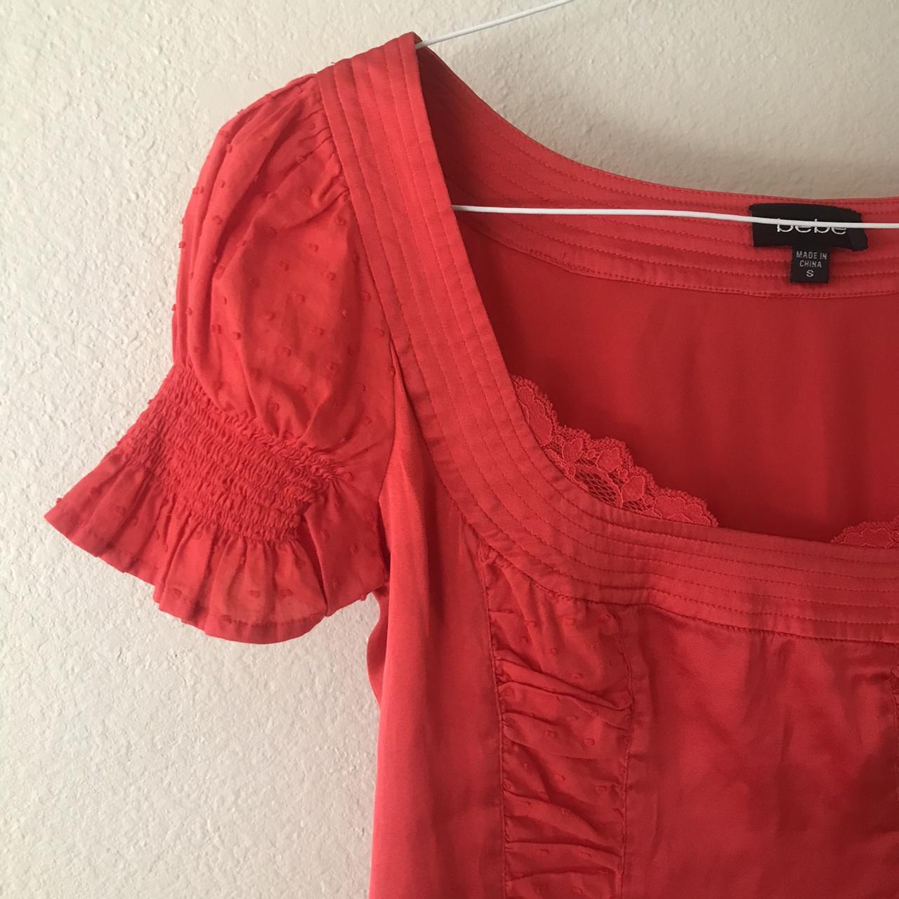 gorgeous red vintage Bebe top!!!! kind of a bustier... - Depop