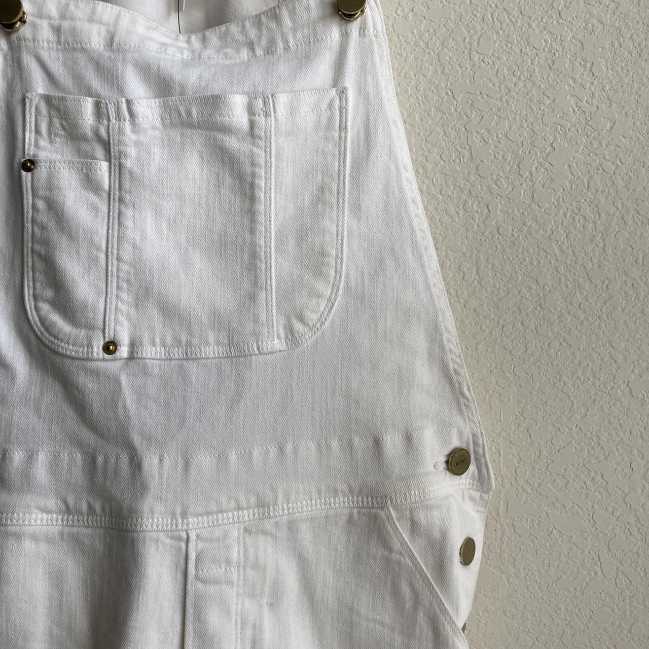 Frame Women's White and Cream Dungarees-overalls | Depop