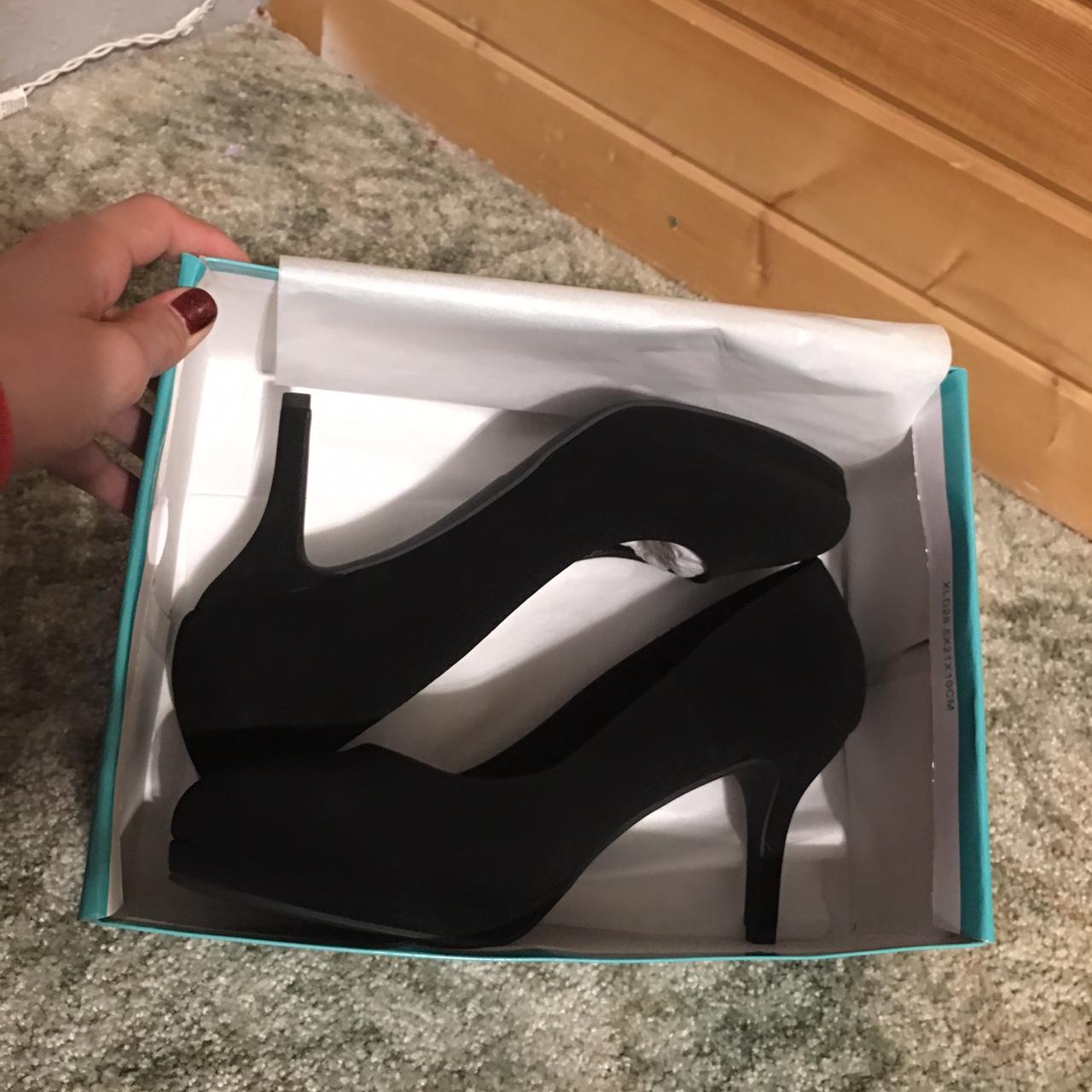 Basic black heels- heel is 3” ★ New with box ★... - Depop