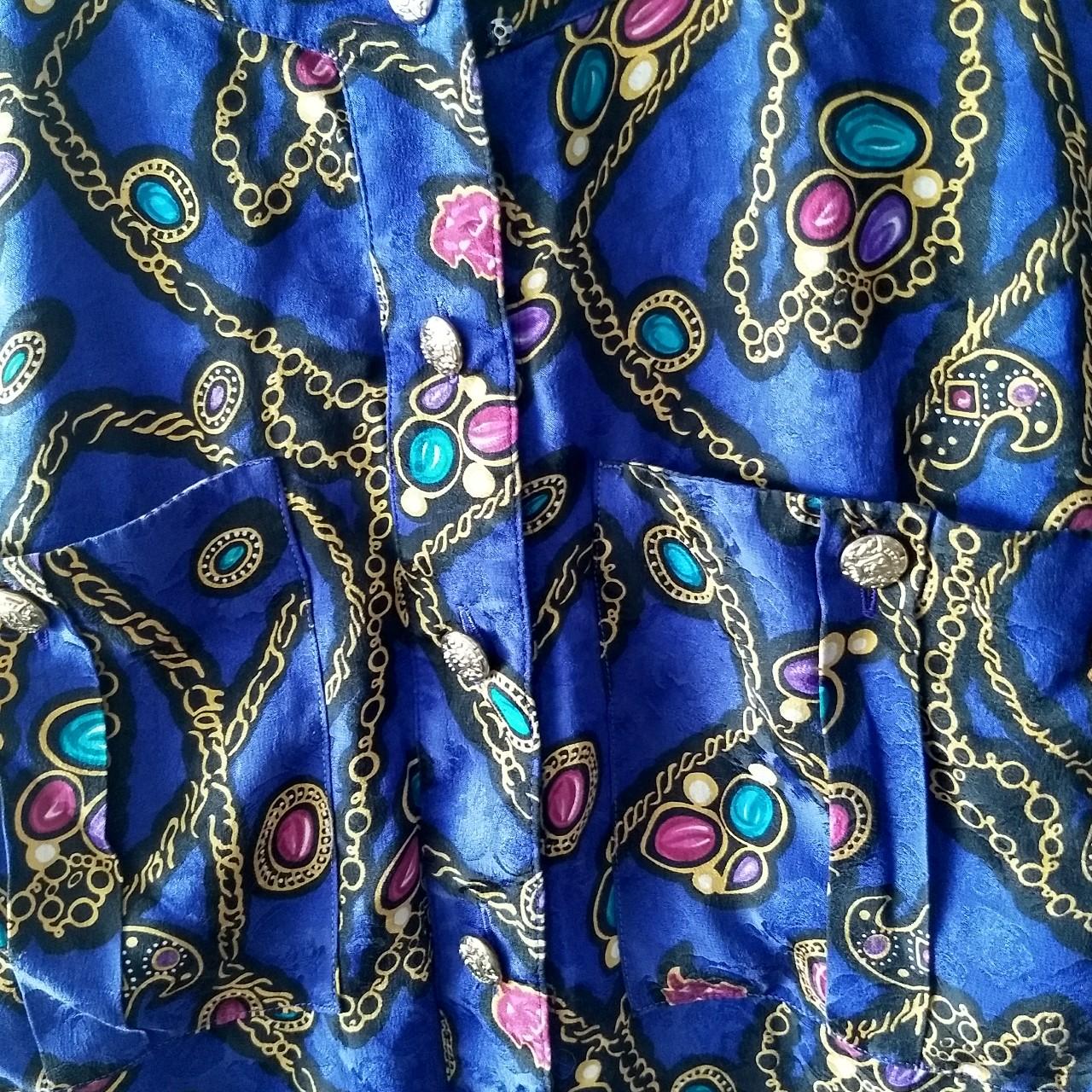 1980s chain & jewels blouse! Ultra classy drip with... - Depop