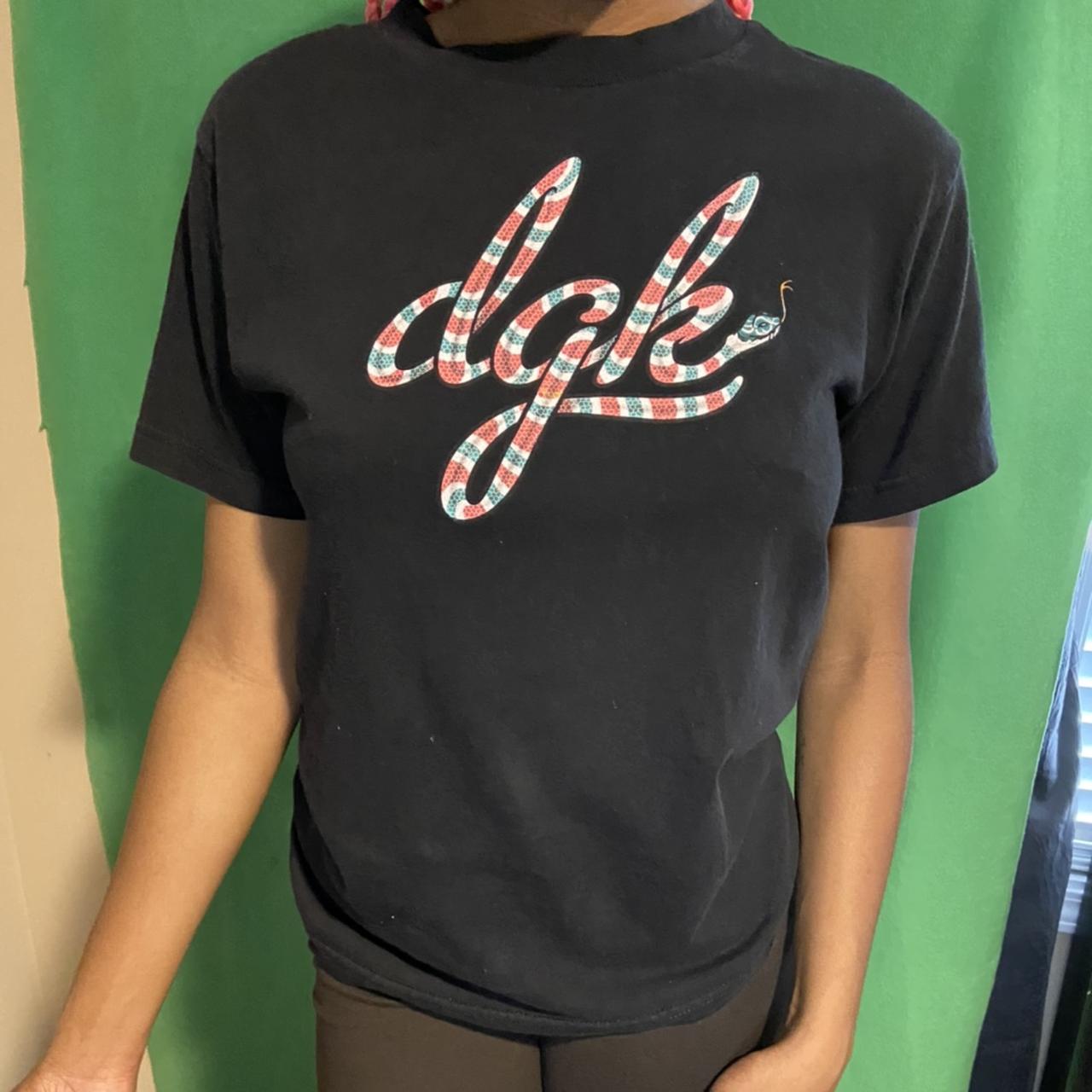 Black DGK king white T-Shirt. Snake lettered... - Depop