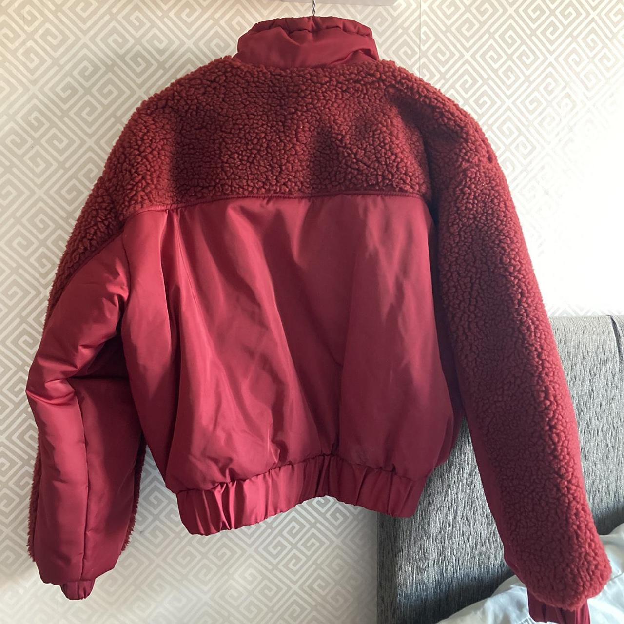 Red teddy jacket size 4 but would fit 6/8 as it’s... - Depop