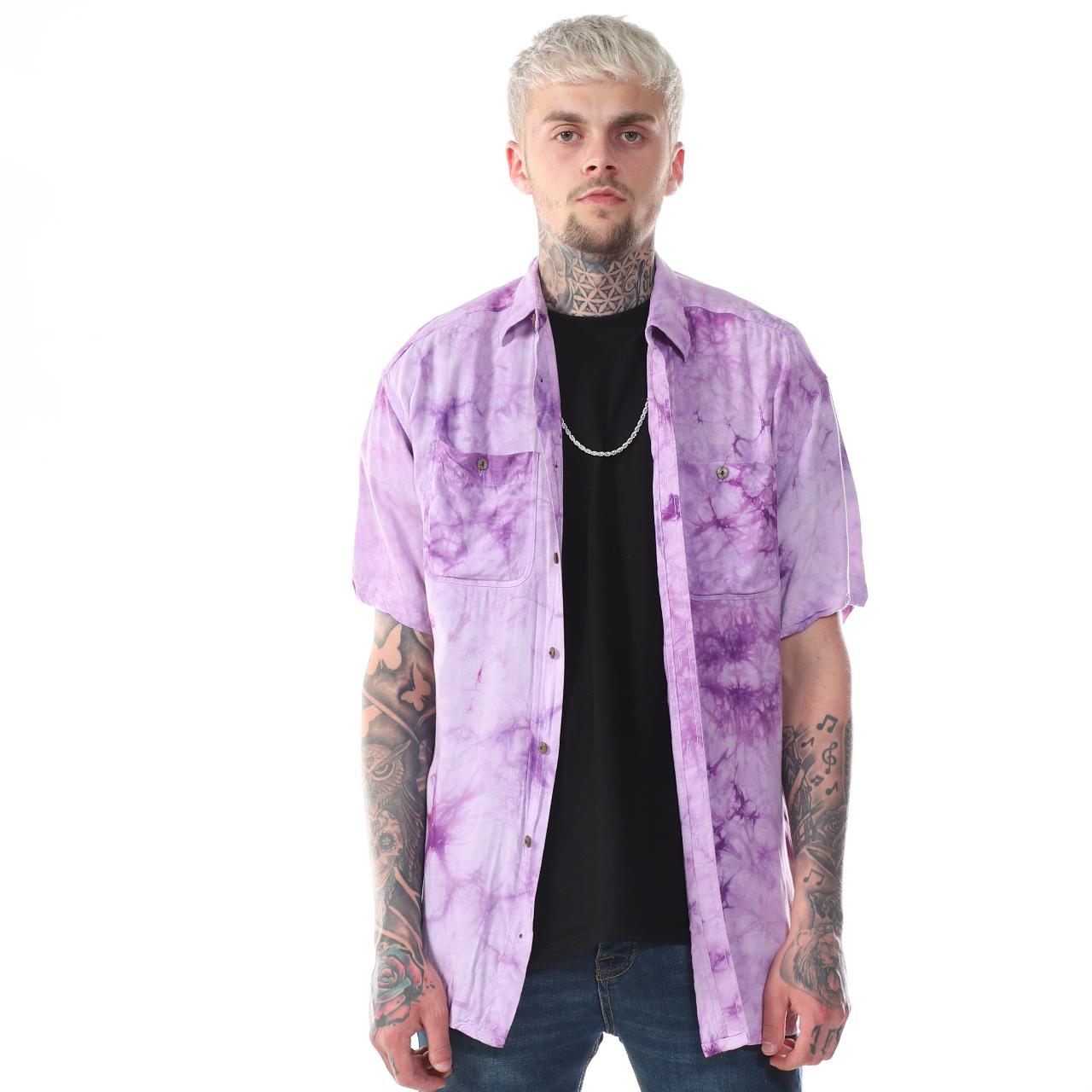 Vintage C&A tie-dye shirt. Modelled by Sam who is... - Depop