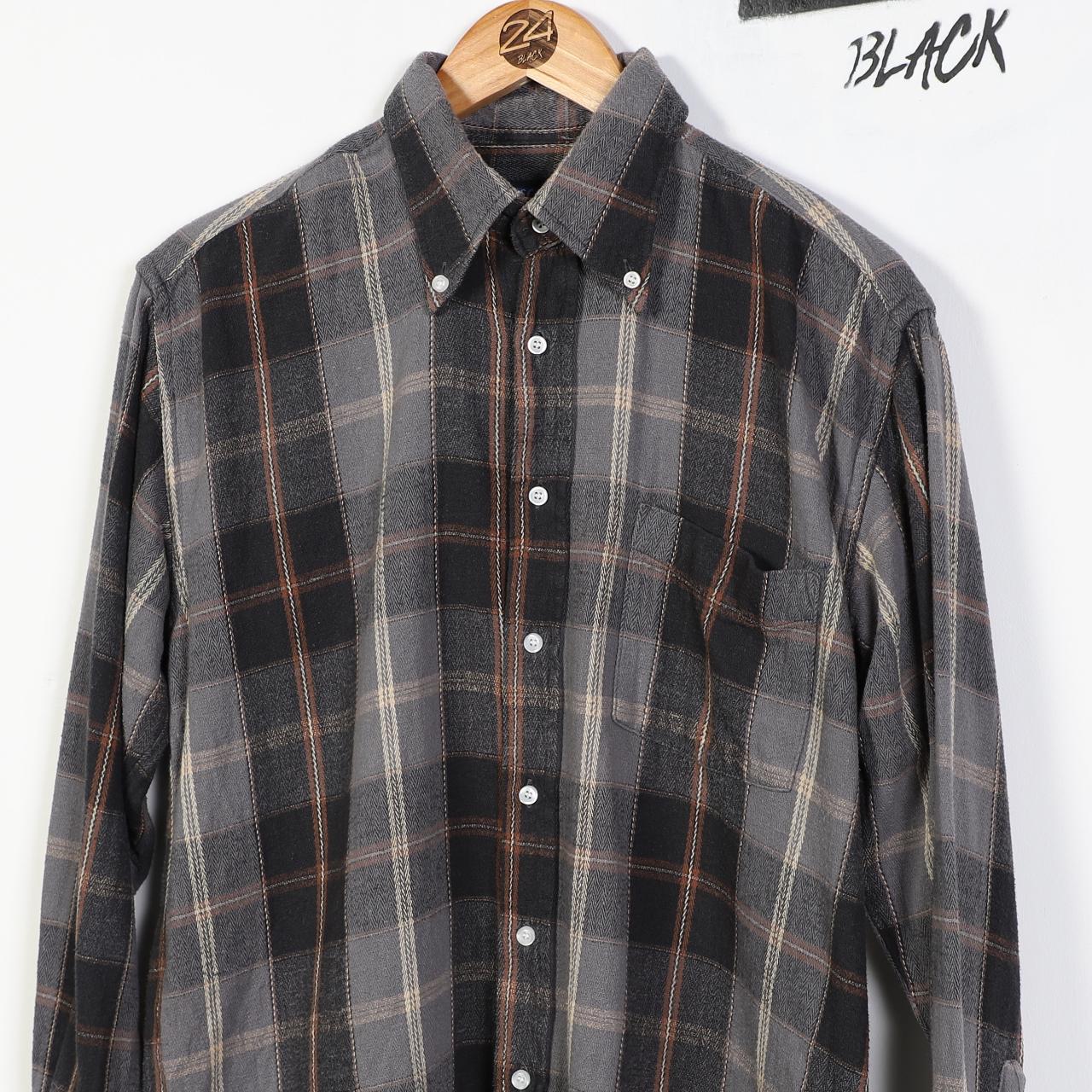 Vintage thick flannel shirt. Button down collar and... - Depop