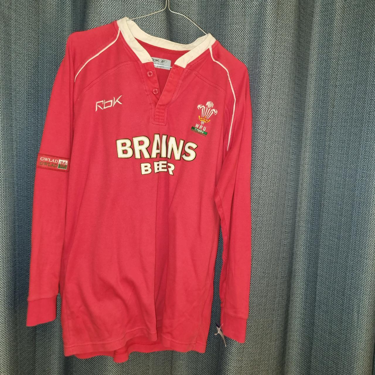 WALES Rugby Union Shirt Authentic Reebok, long... - Depop