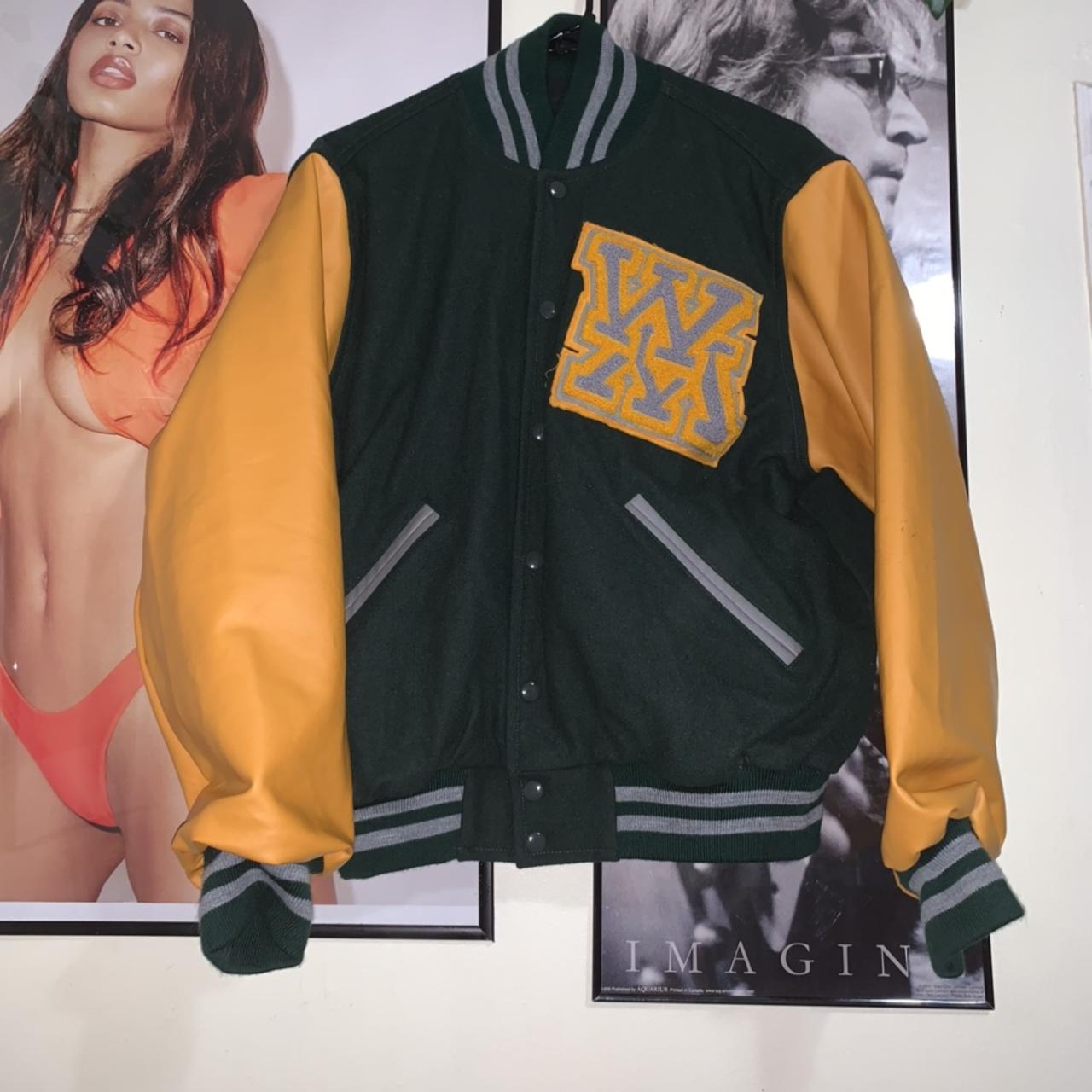 Men's Green and Yellow Jacket | Depop