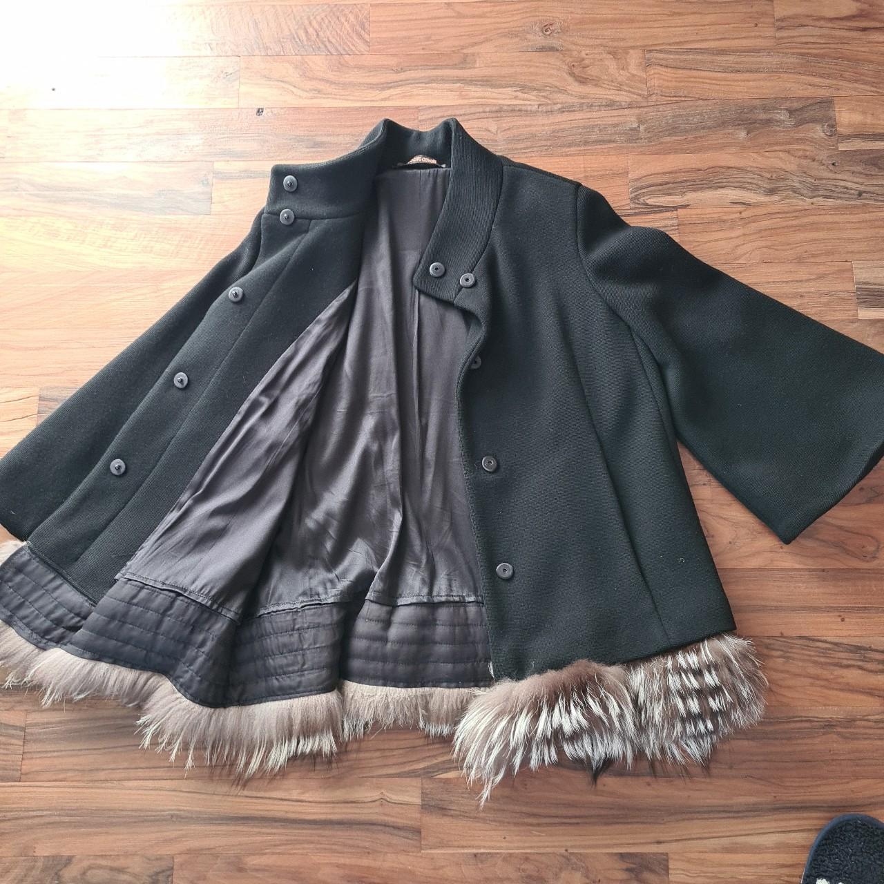 Giaccone in panno di lana 100% e fodera di seta,... - Depop