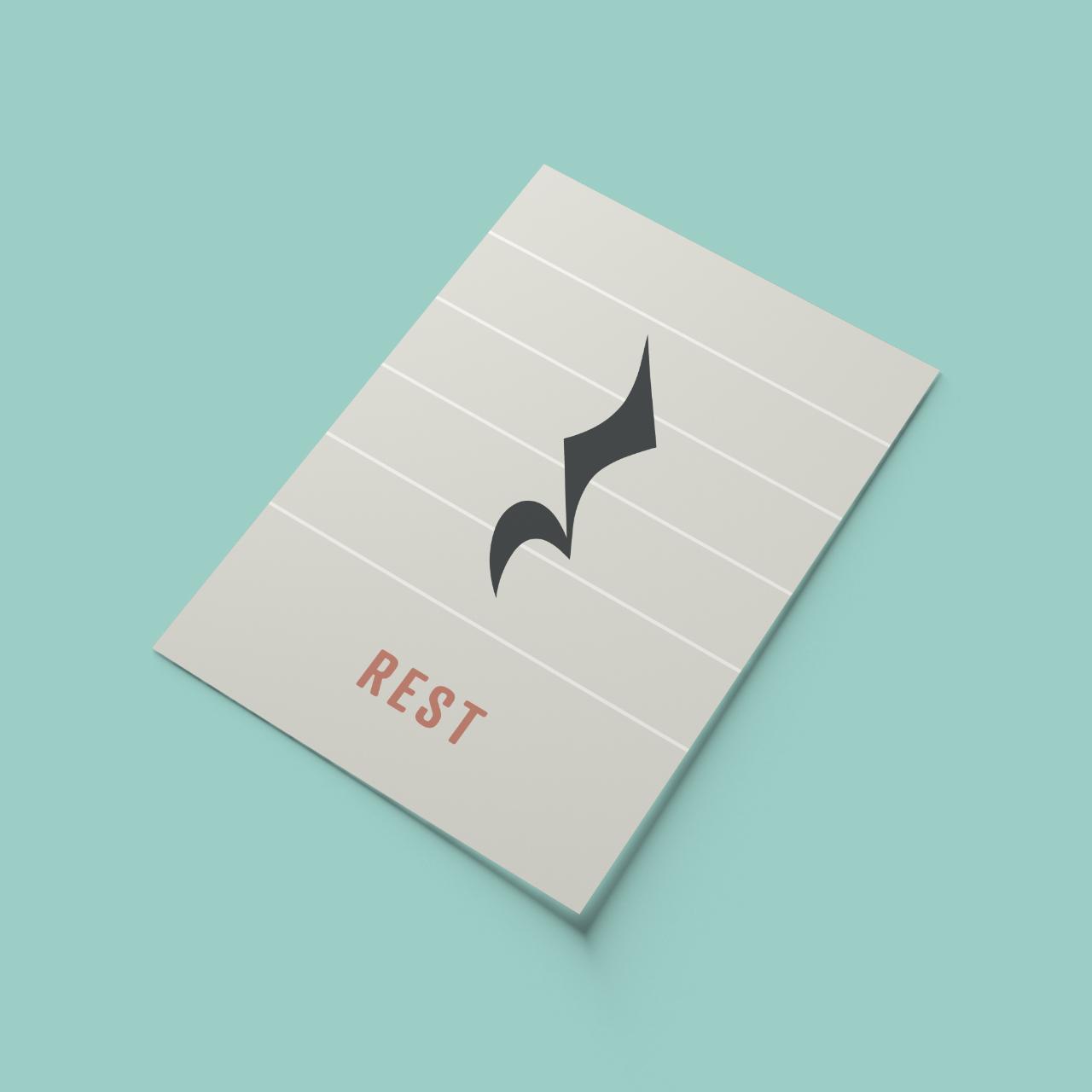 Crotchet Note Rest Print - A3 Size A unique... - Depop