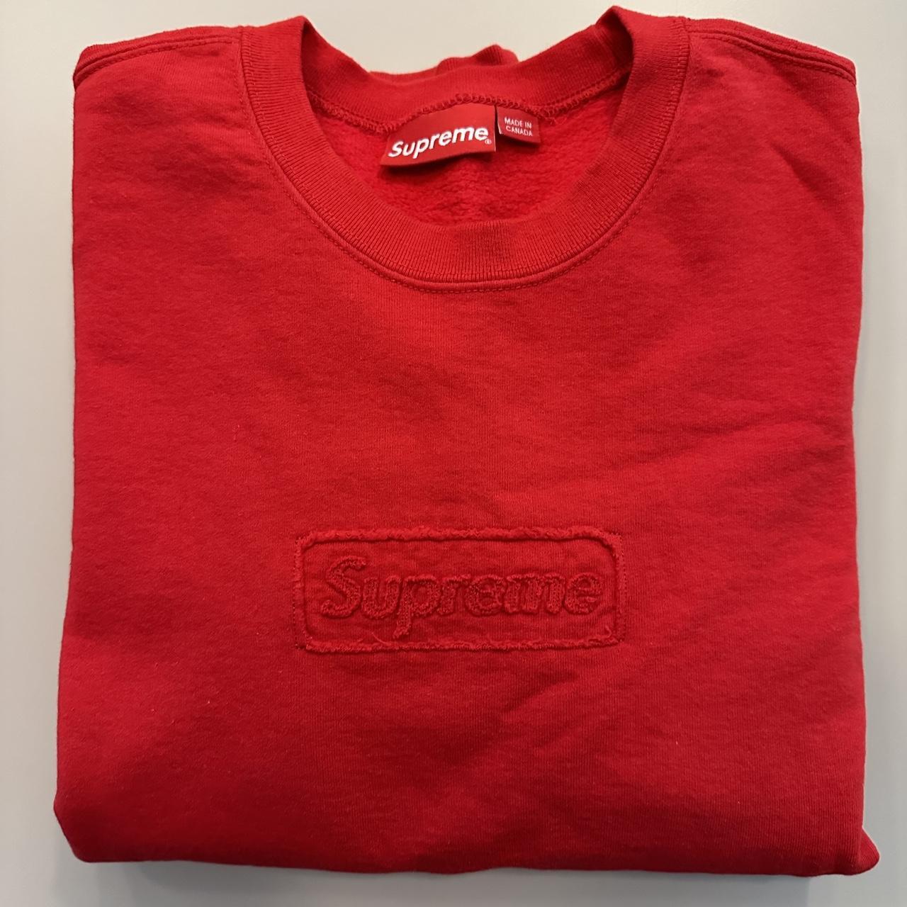 Supreme Men's Red Sweatshirt | Depop