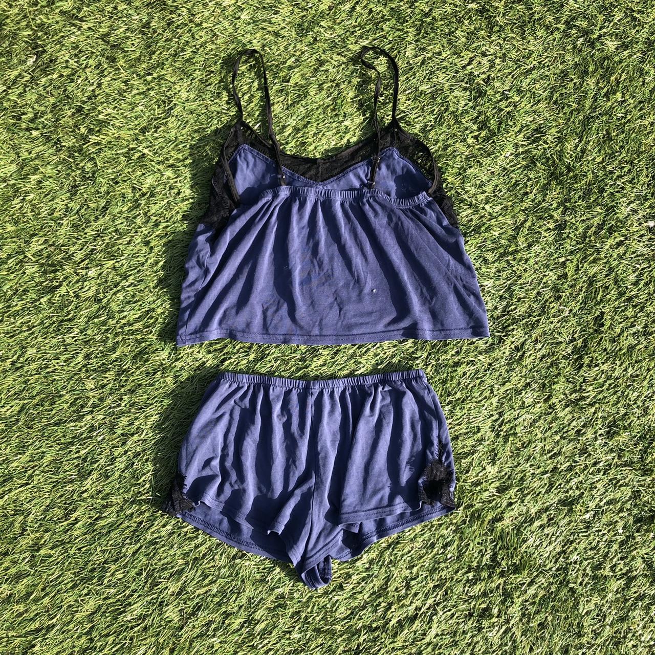Cute blue New Look lacy pyjama set Fits sizes 6-10 - Depop