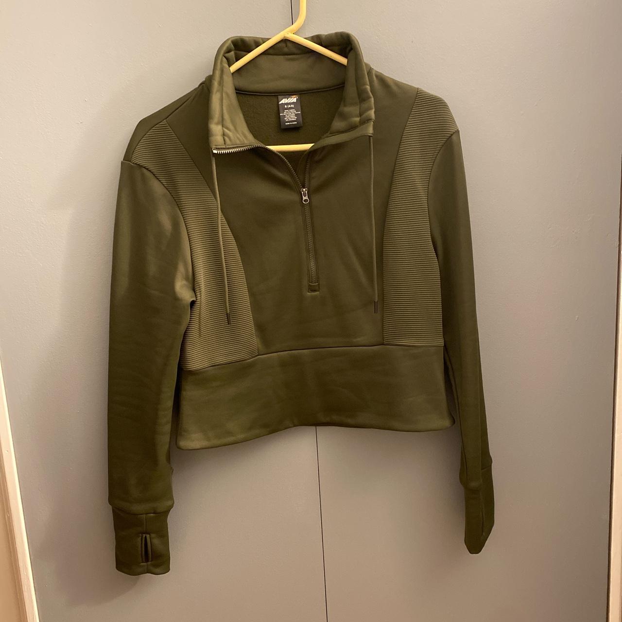 Green half zip up jacket - It’s sooo cozy and soft.... - Depop