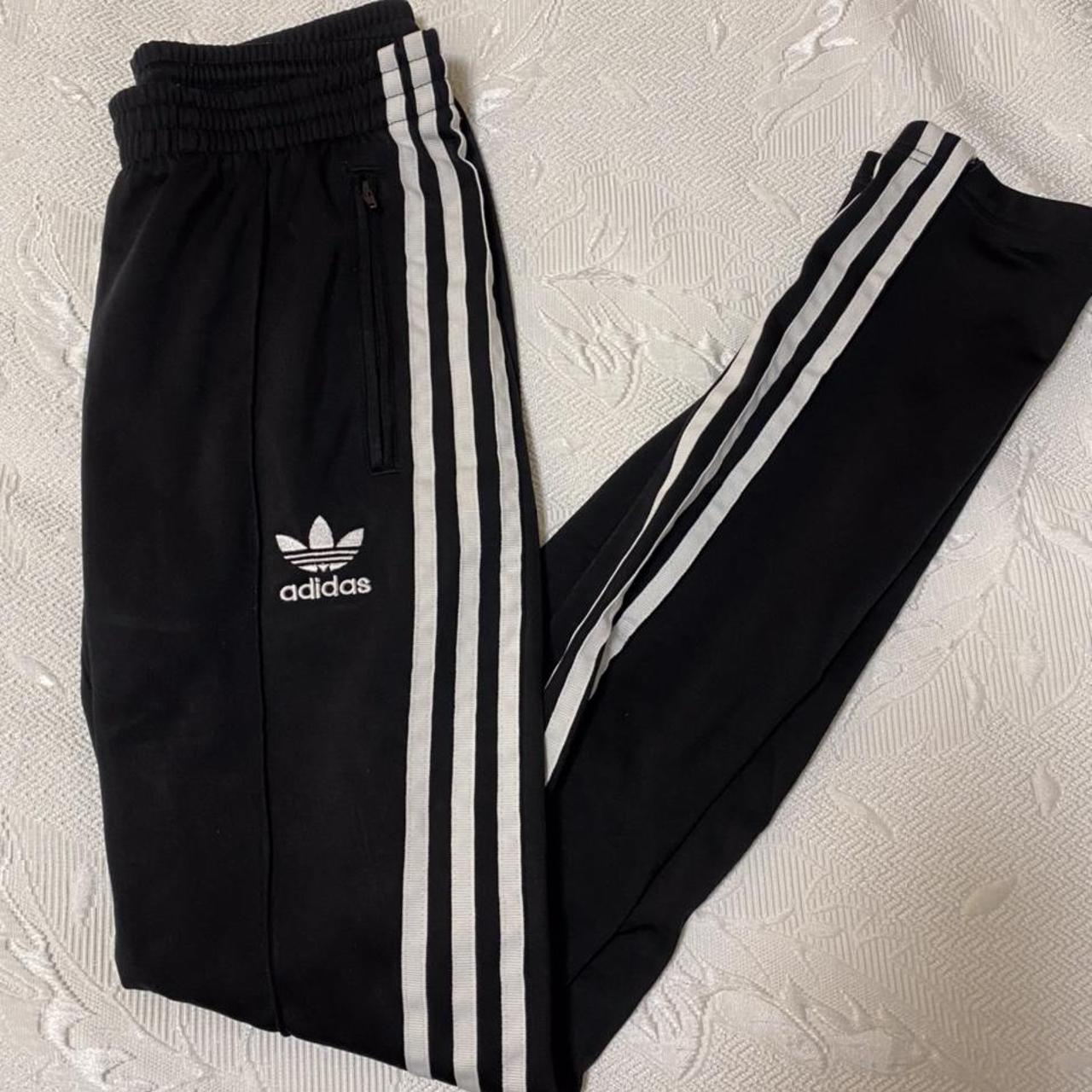 Black Adidas Full Tracksuit - track top size 8 -... - Depop