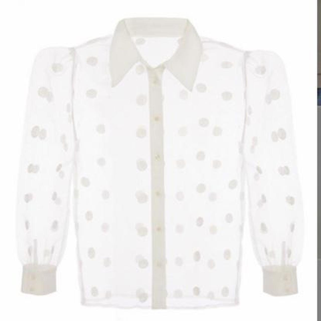 Quiz Women's White and Grey Blouse | Depop