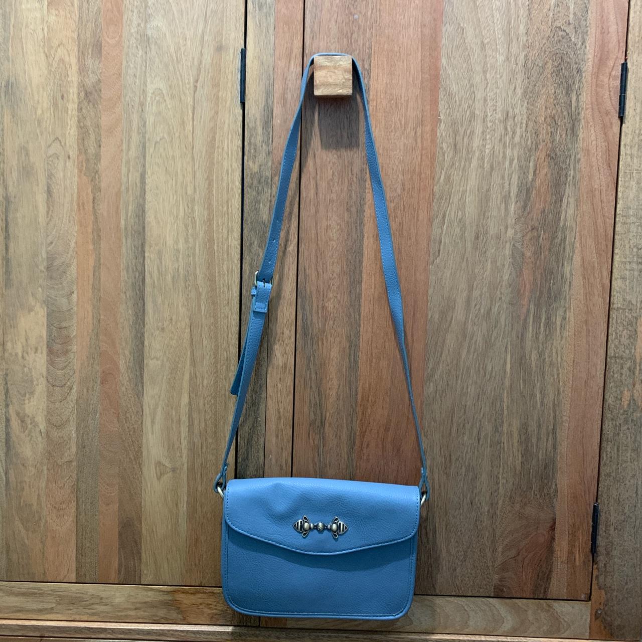 Pale blue handbag from Nica with cute #Bee detail to... - Depop