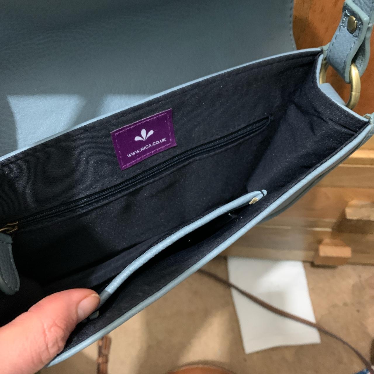 Pale blue handbag from Nica with cute #Bee detail to... - Depop