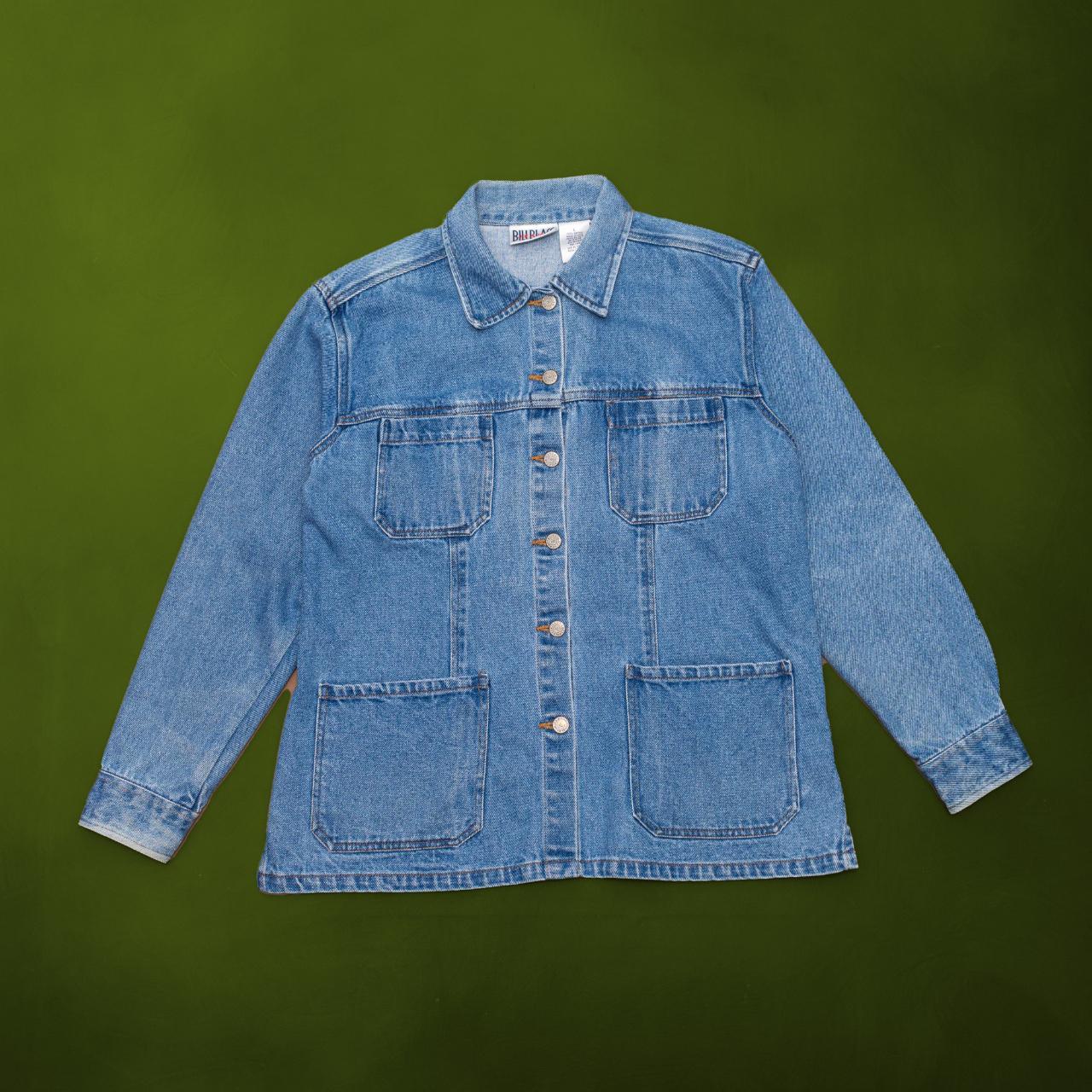 Vintage 90's Bill Blass Denim Chore Jacket. In great... - Depop