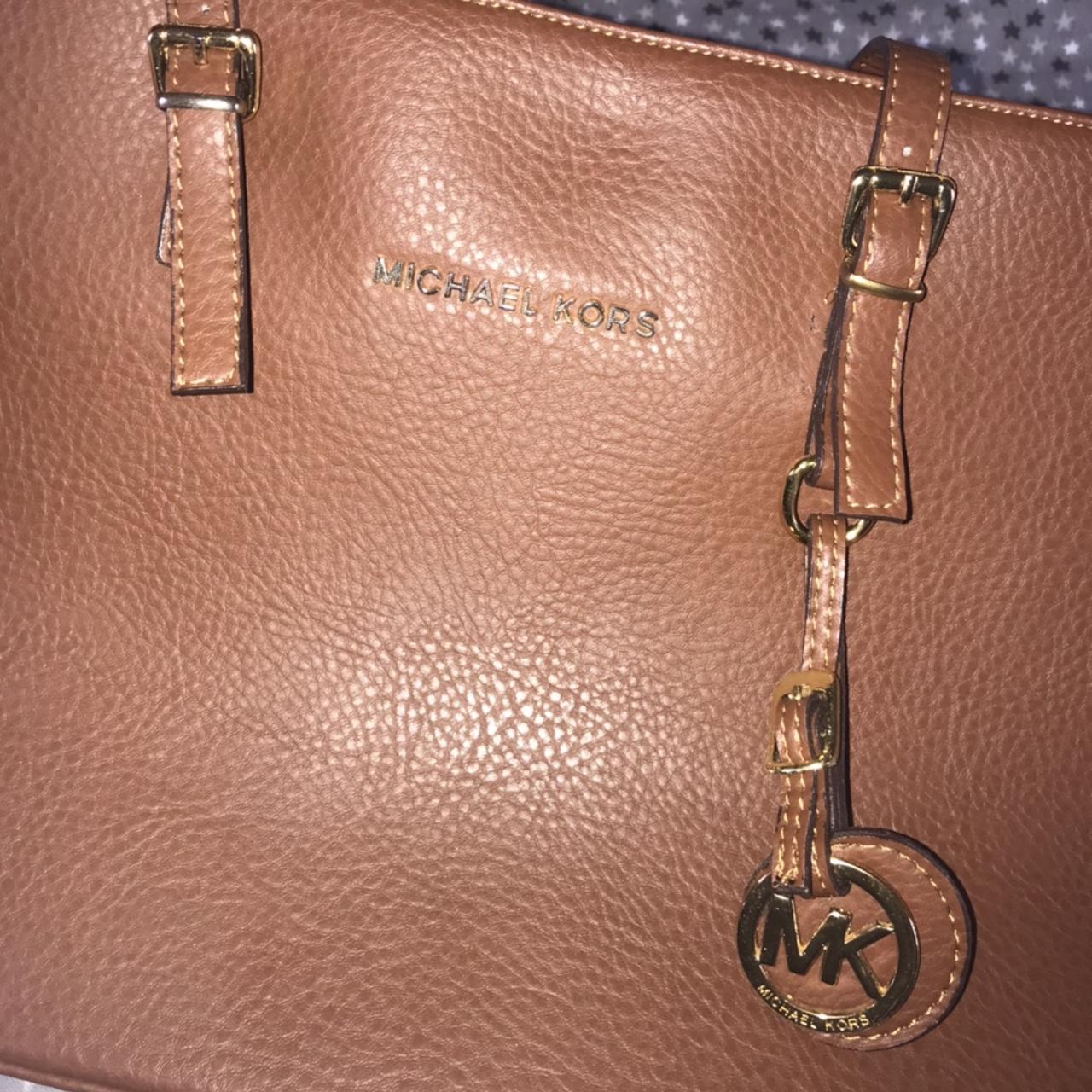 Brown Michael Kors bag Zip bag Non genuine MK... - Depop