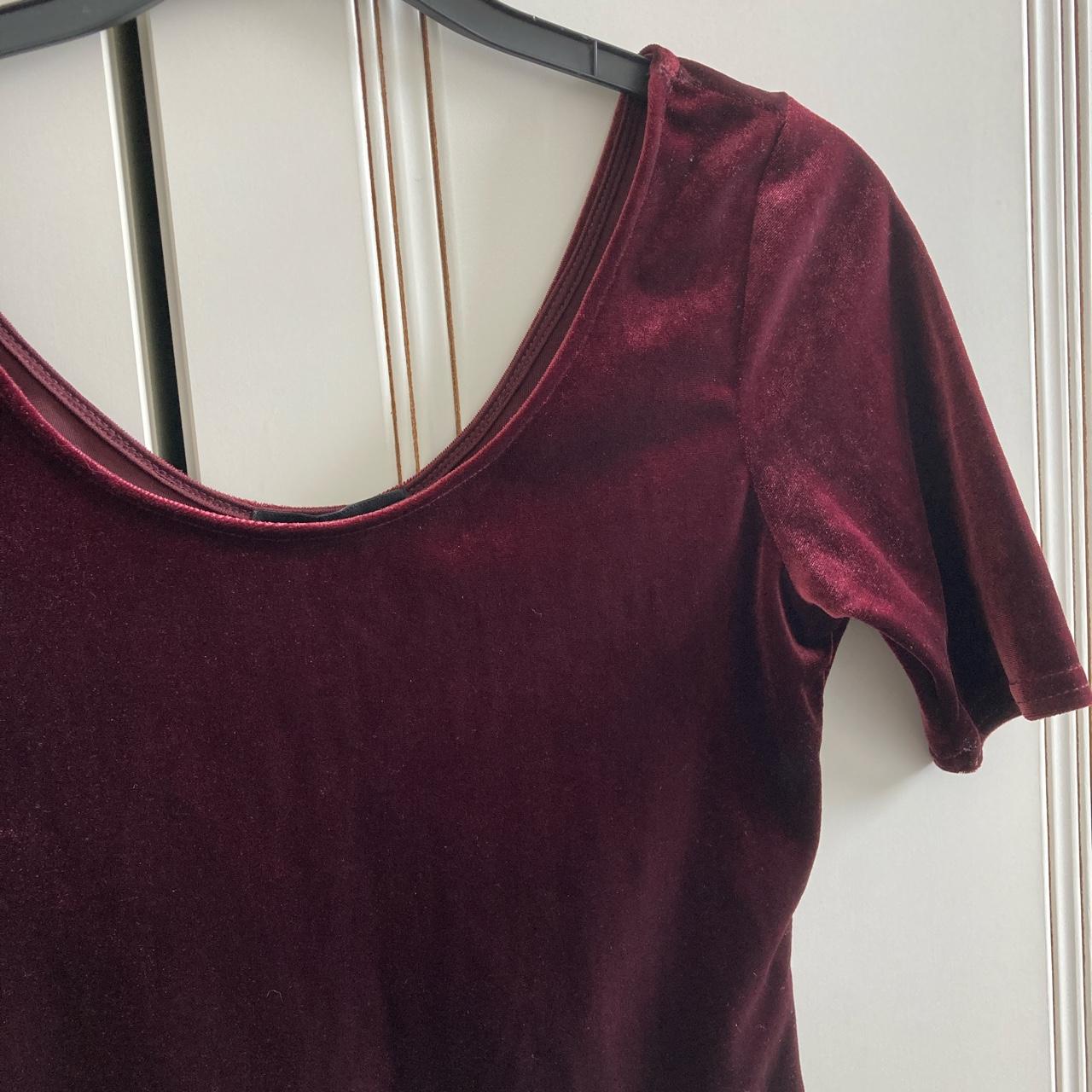 Cute velvet new look top Low neck Petite size... - Depop