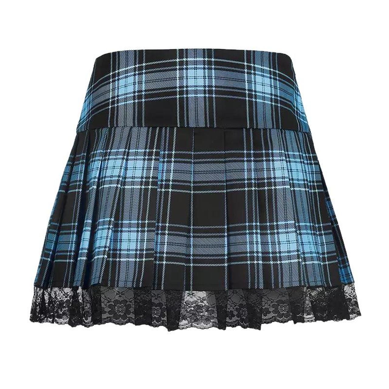 Women's Black and Blue Skirt | Depop