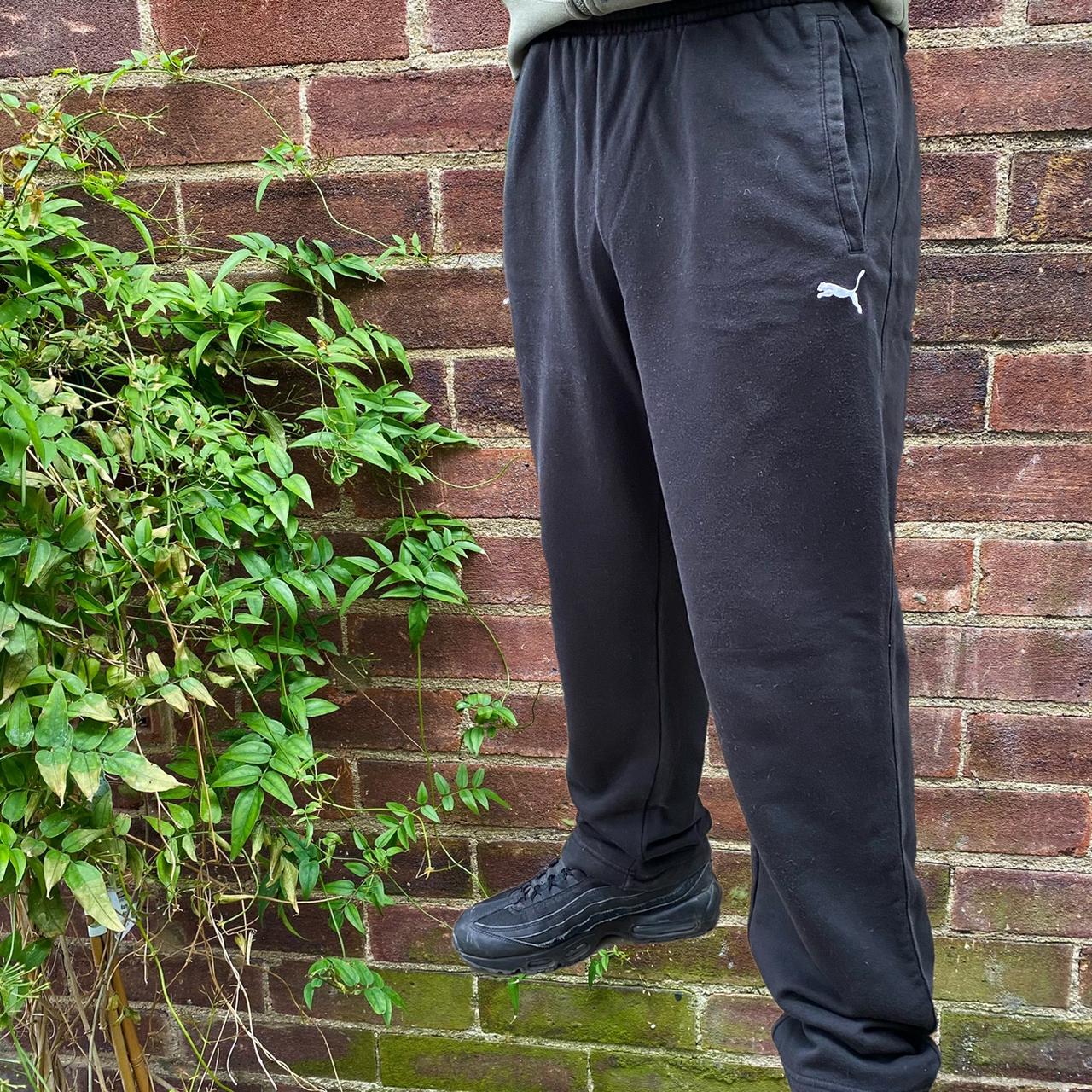 Black PUMA joggers Mint condition puma joggers... - Depop