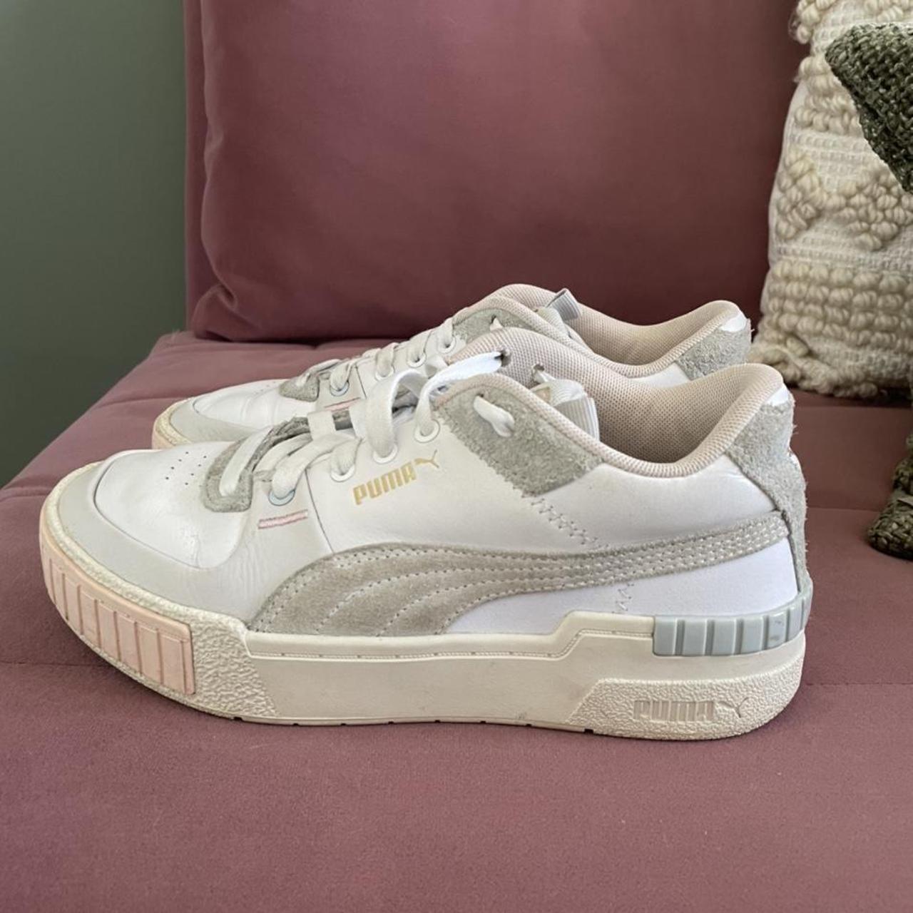 PUMA Cali trainers grey/pink - UK Size 4 A few marks... - Depop