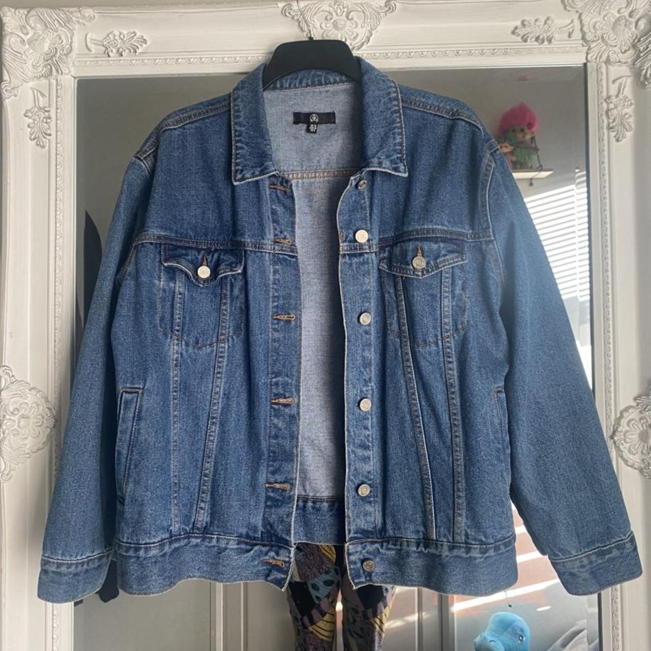 MISSGUIDED OVERSIZED DENIM JACKET SIZE 10 Fab... | Depop