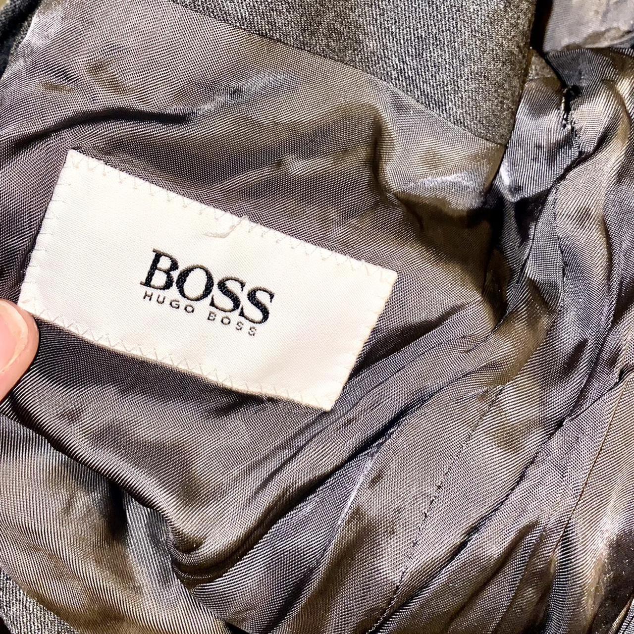 Hugo Boss Men's Grey and Black Suit | Depop