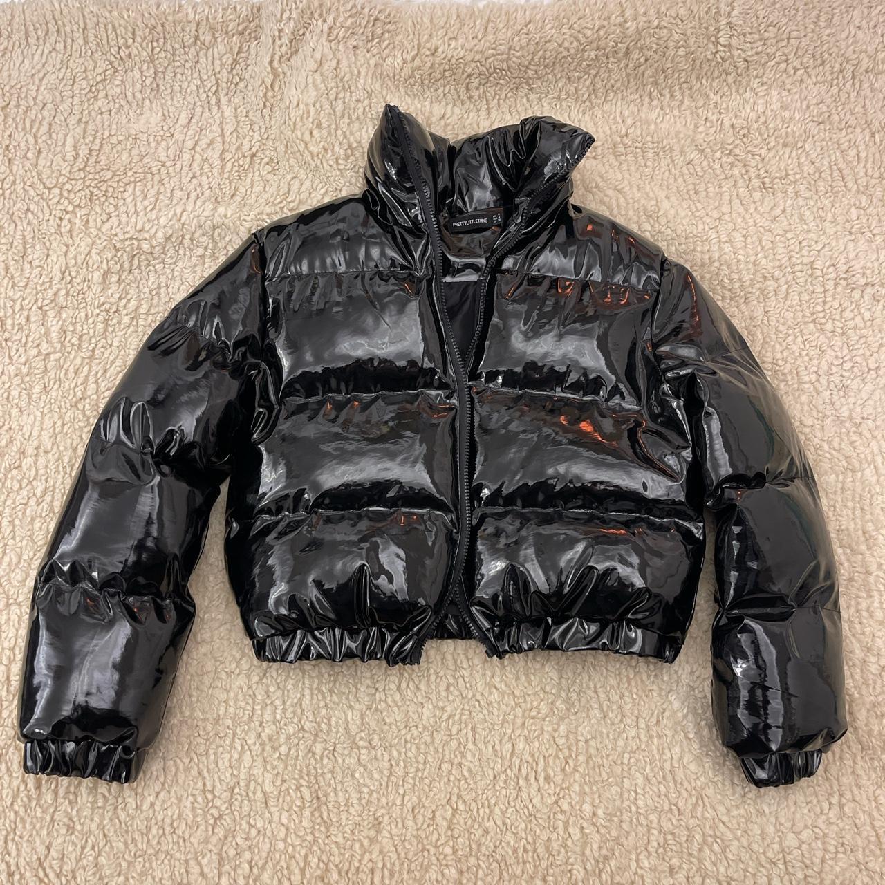 Pretty Little thing Black Cropped puffer jacket Uk... - Depop